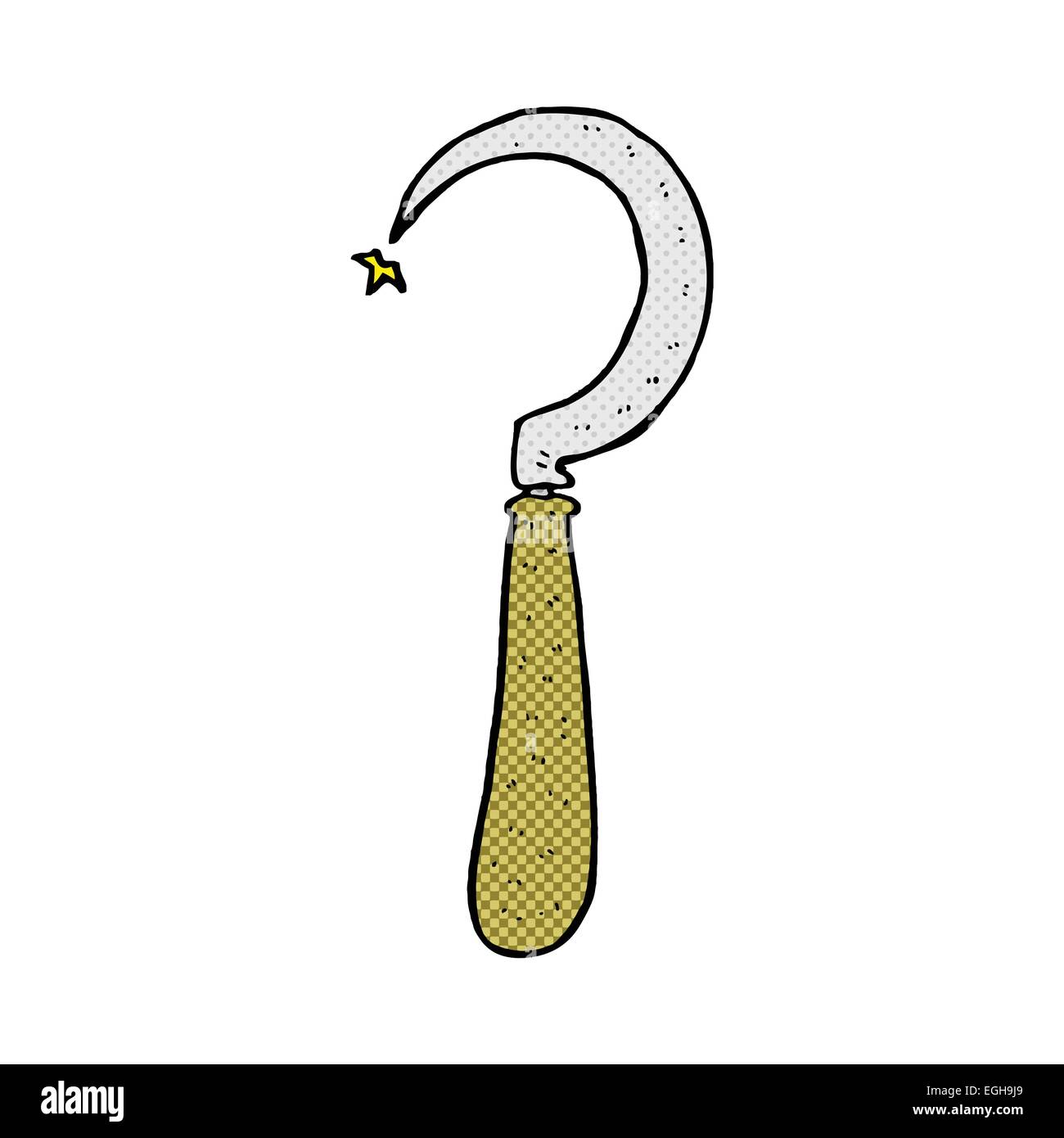 retro comic book style cartoon sickle Stock Vector Image & Art - Alamy