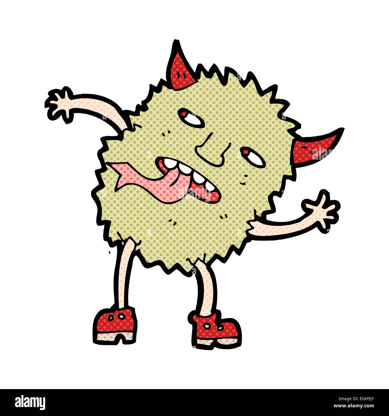 funny retro comic book style cartoon monster Stock Vector Image & Art ...