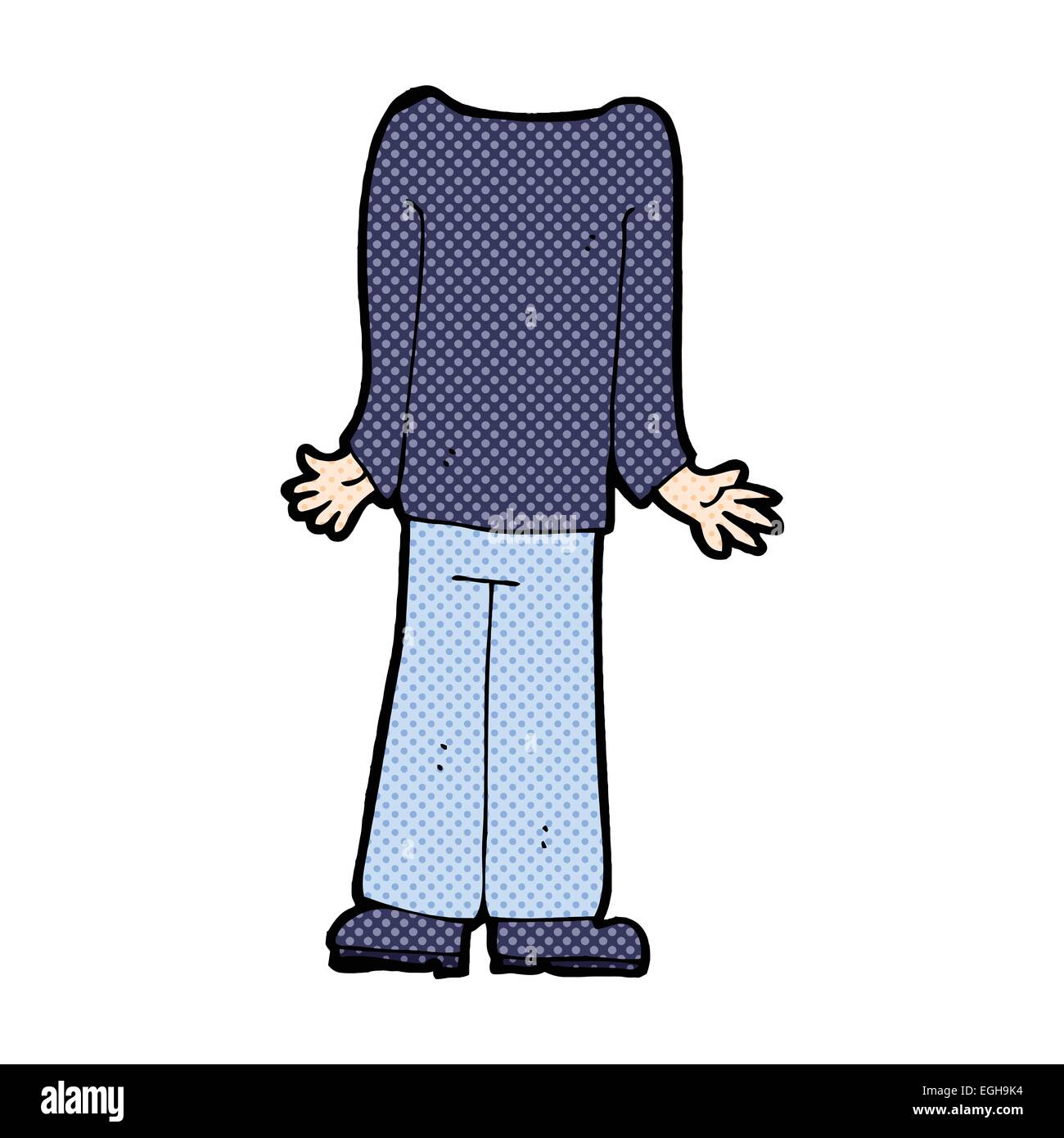 retro comic book style cartoon male body (mix and match retro comic ...