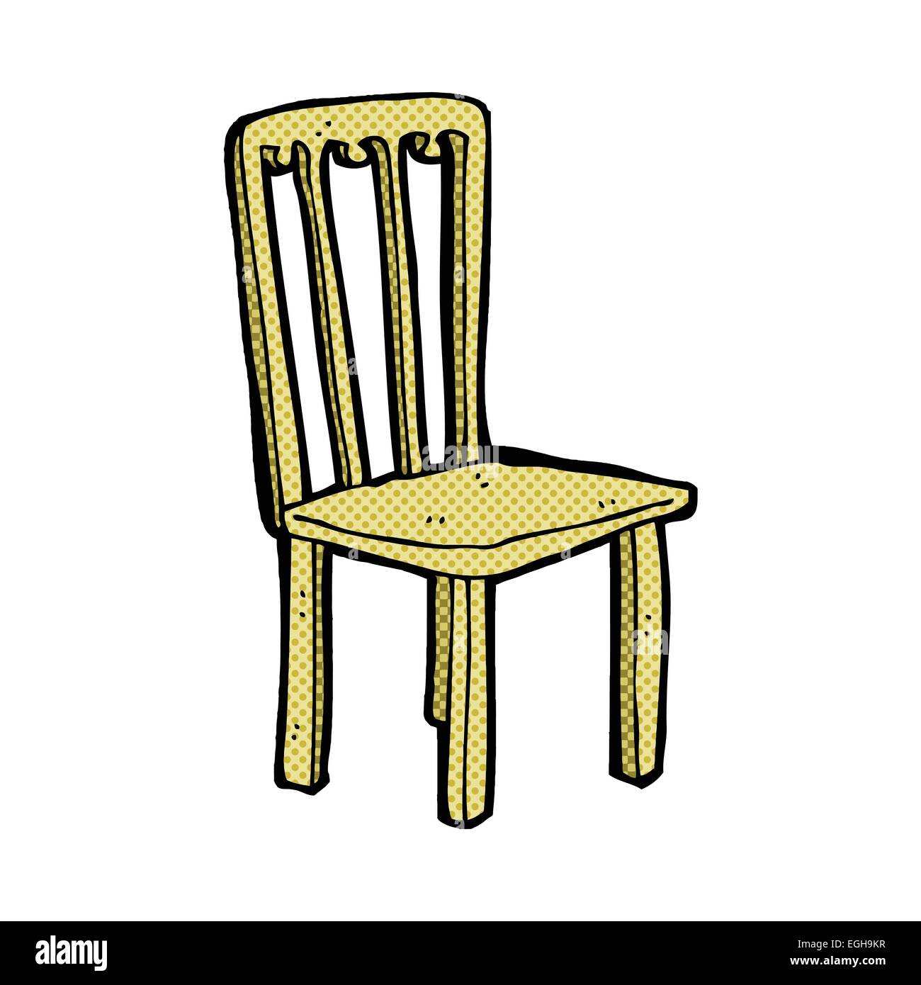 retro comic book style cartoon old chair Stock Vector Image & Art - Alamy