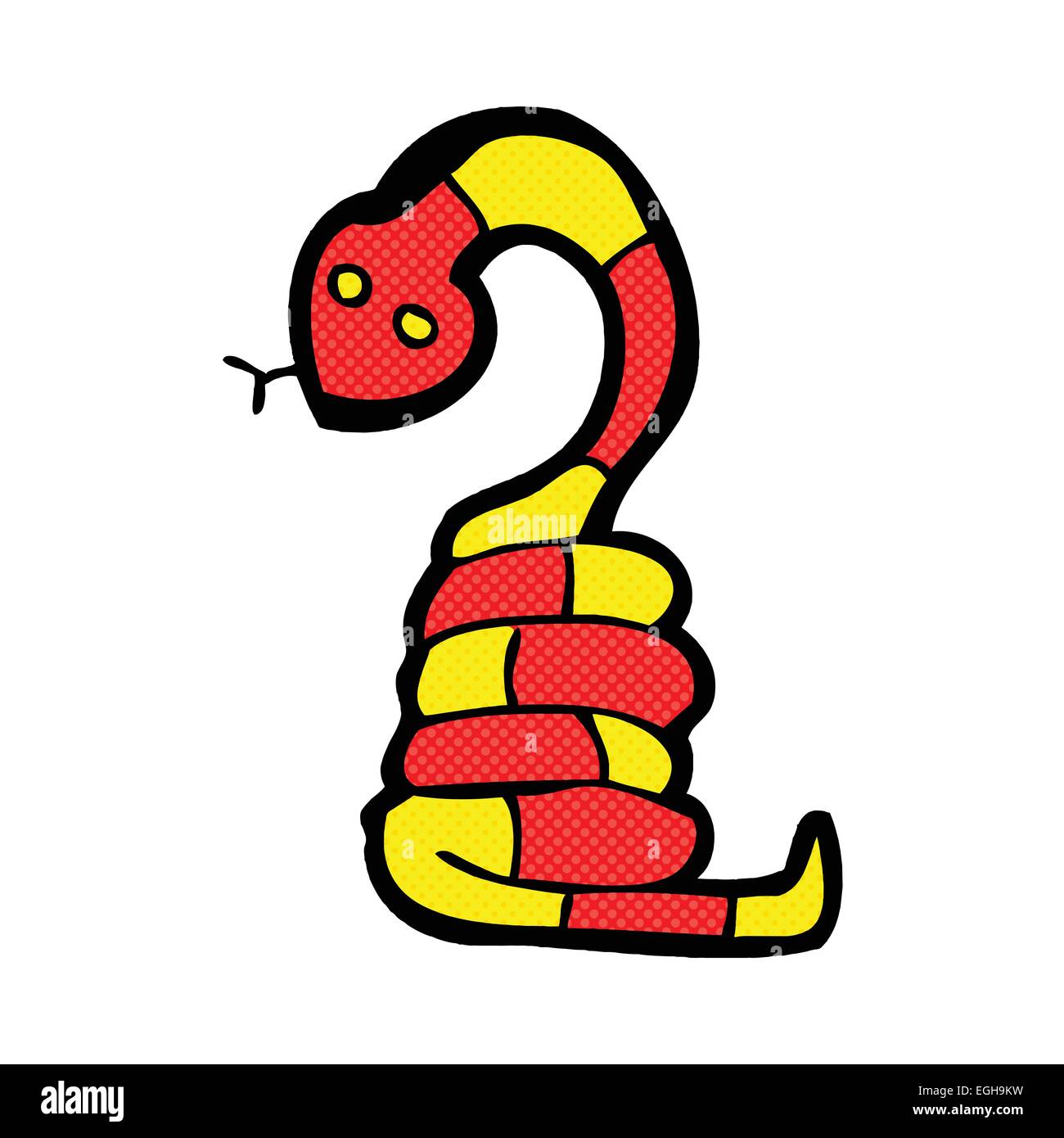 retro comic book style cartoon snake Stock Vector Image & Art - Alamy