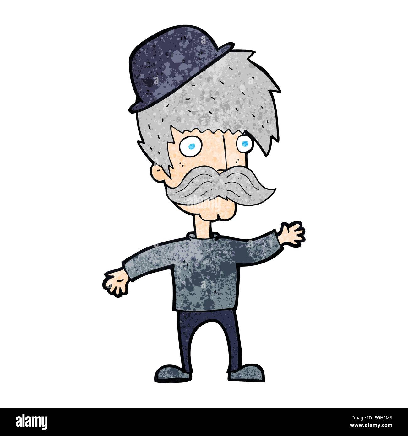 cartoon man wearing british bowler hat Stock Vector Image & Art - Alamy