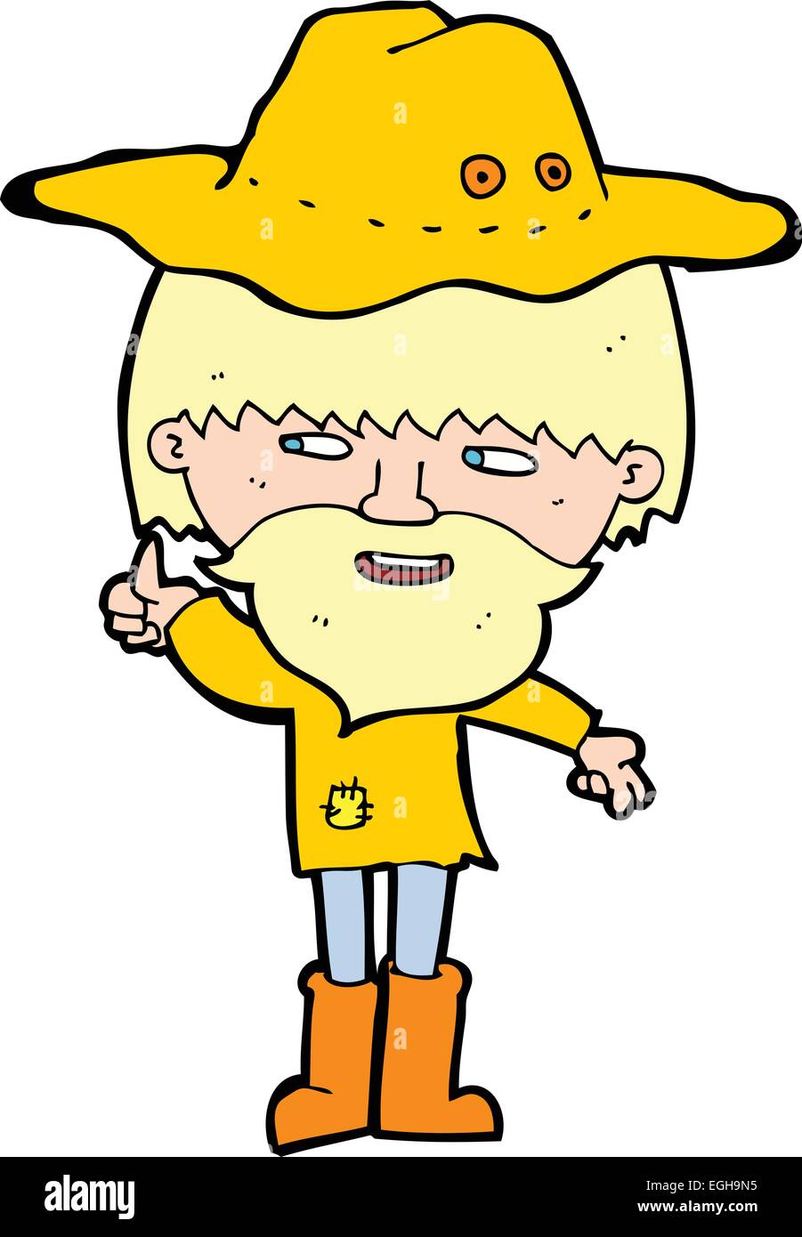 cartoon man wearing hat Stock Vector Image & Art - Alamy