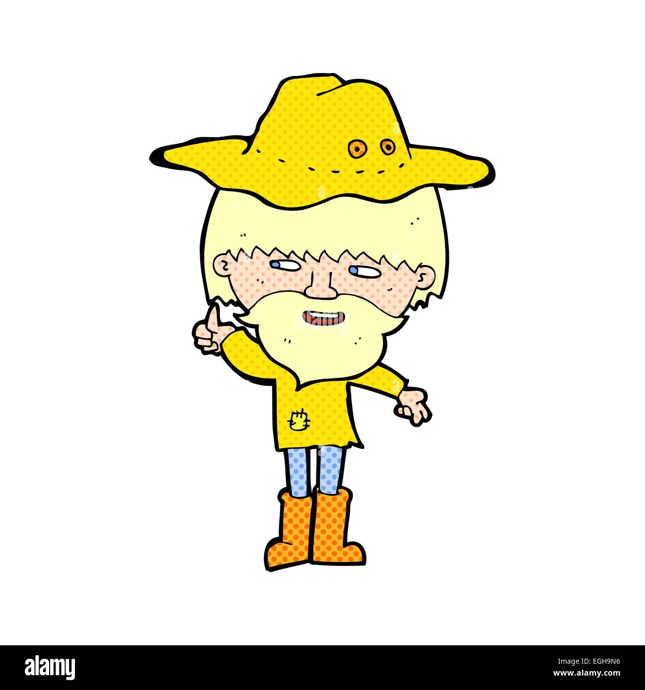 cartoon man wearing hat Stock Vector Image & Art - Alamy