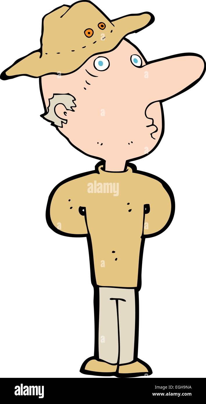 cartoon man wearing hat Stock Vector Image & Art - Alamy