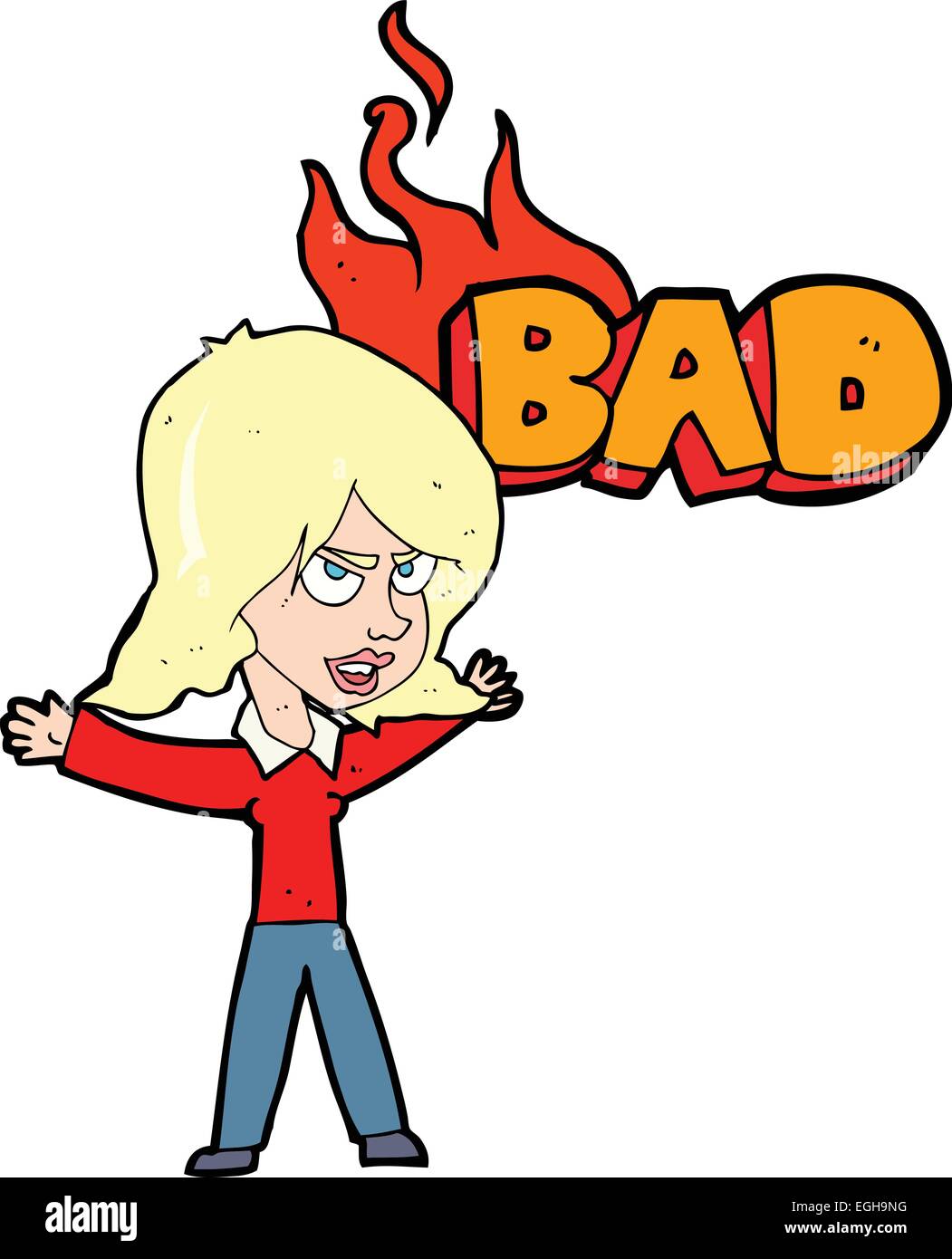 cartoon bad woman Stock Vector Image & Art - Alamy