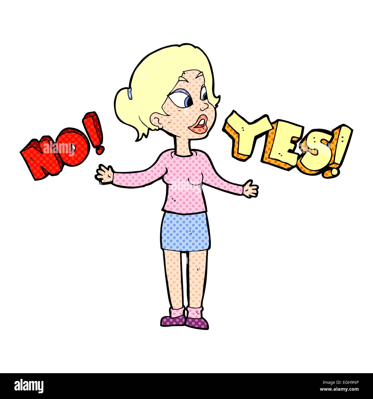 cartoon woman making choice Stock Vector Image & Art - Alamy