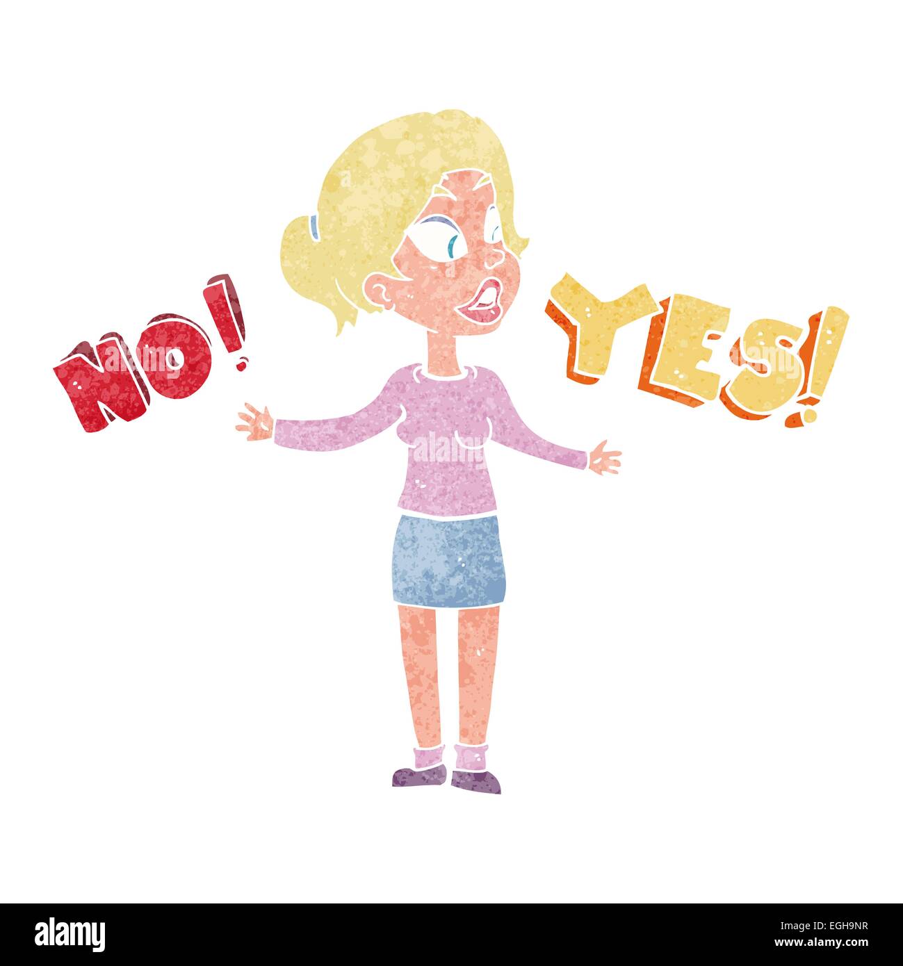 cartoon woman making choice Stock Vector Image & Art - Alamy