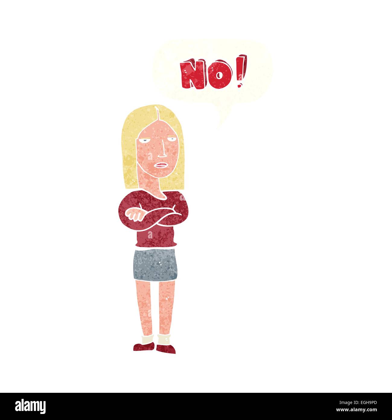 cartoon woman saying no Stock Vector Image & Art - Alamy