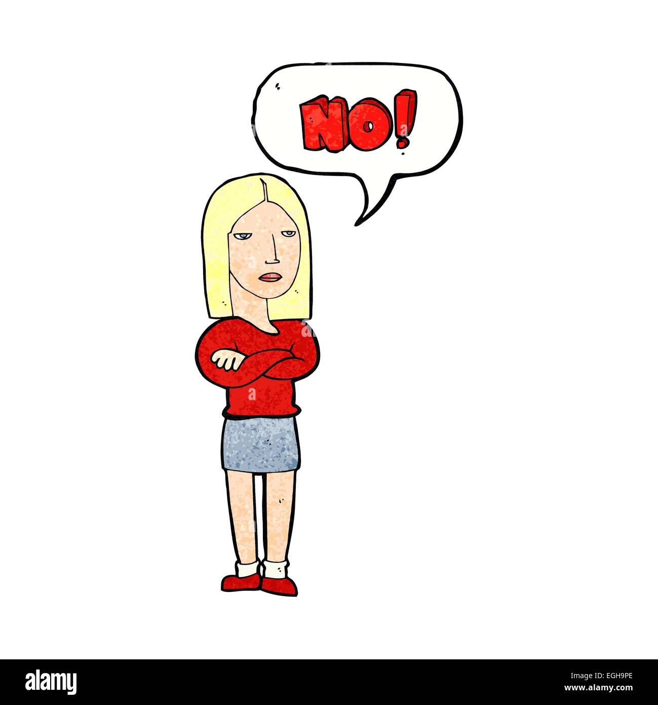 Cartoon Woman Saying No Stock Vector Image And Art Alamy
