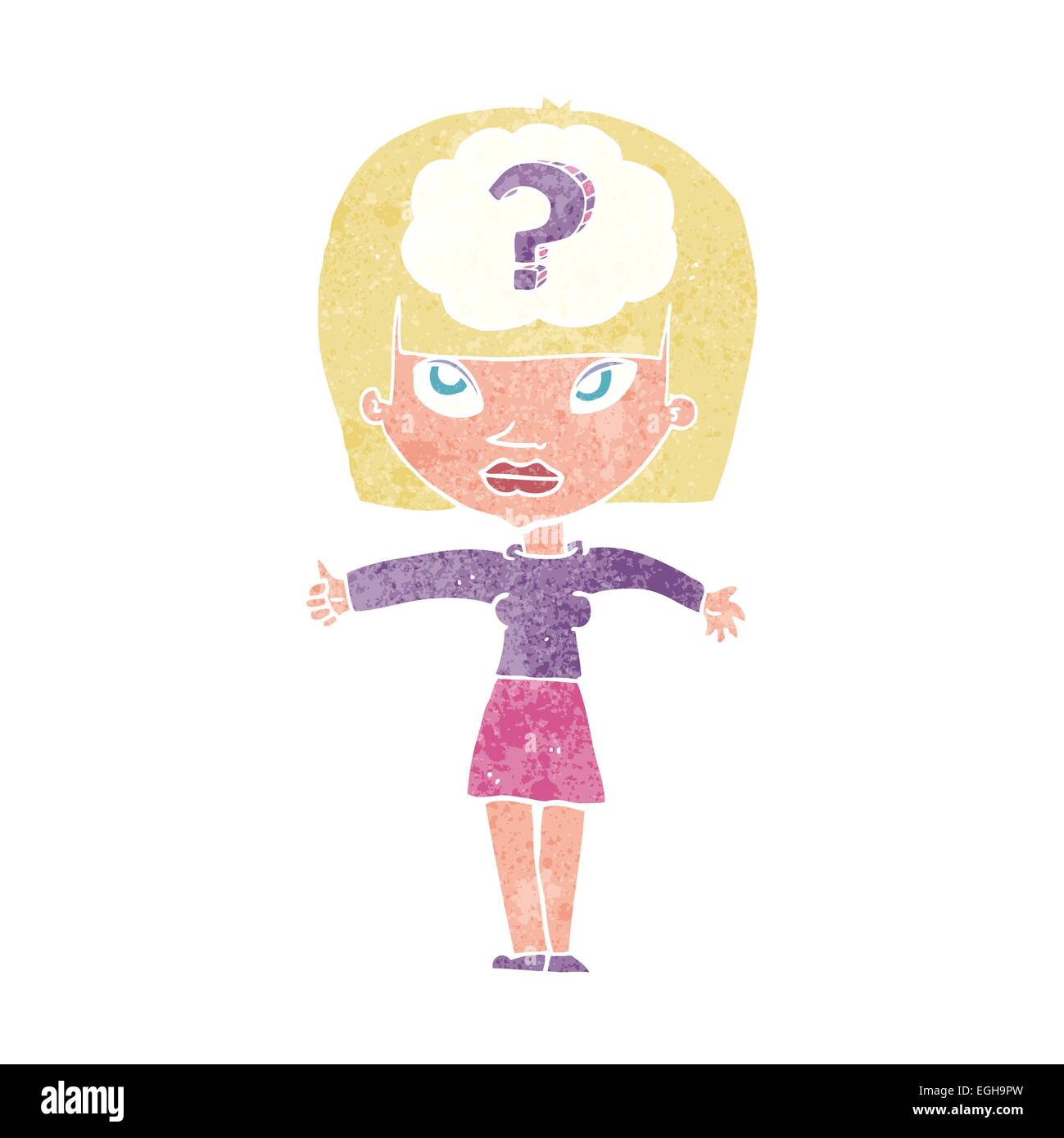 cartoon woman with question Stock Vector Image & Art - Alamy