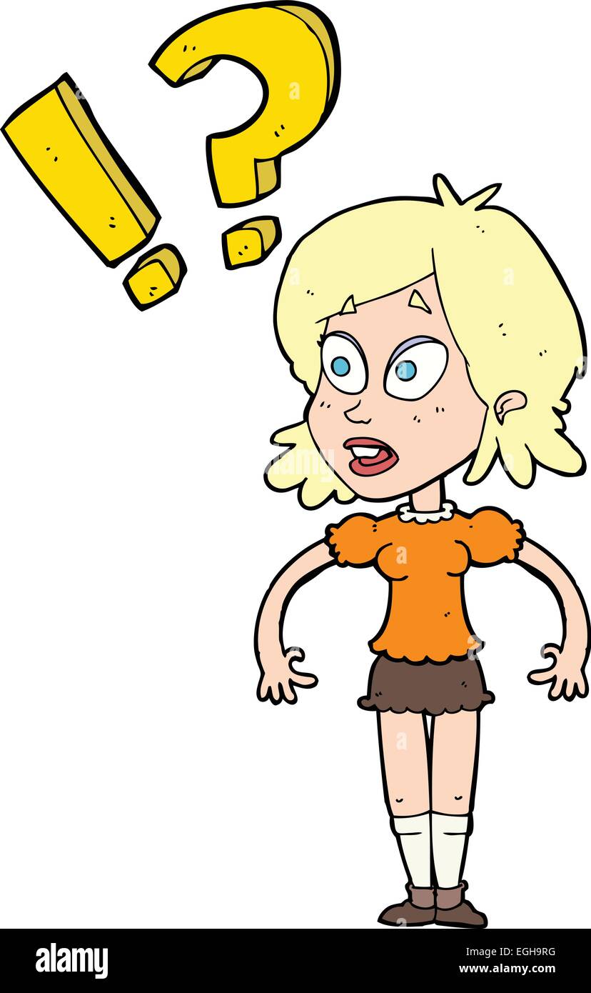 cartoon shocked woman Stock Vector Image & Art - Alamy