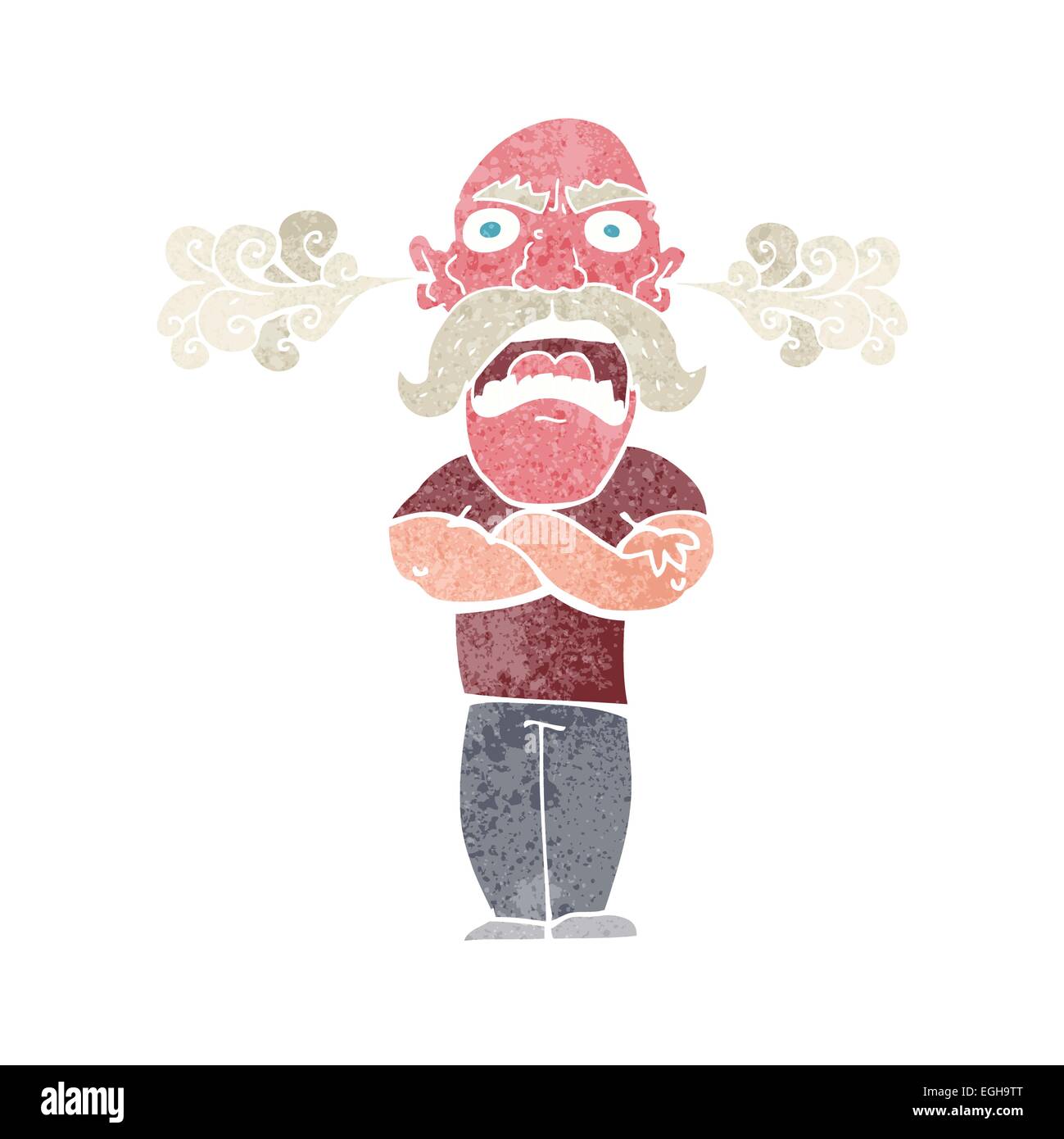 cartoon furious man with red face Stock Vector Image & Art - Alamy