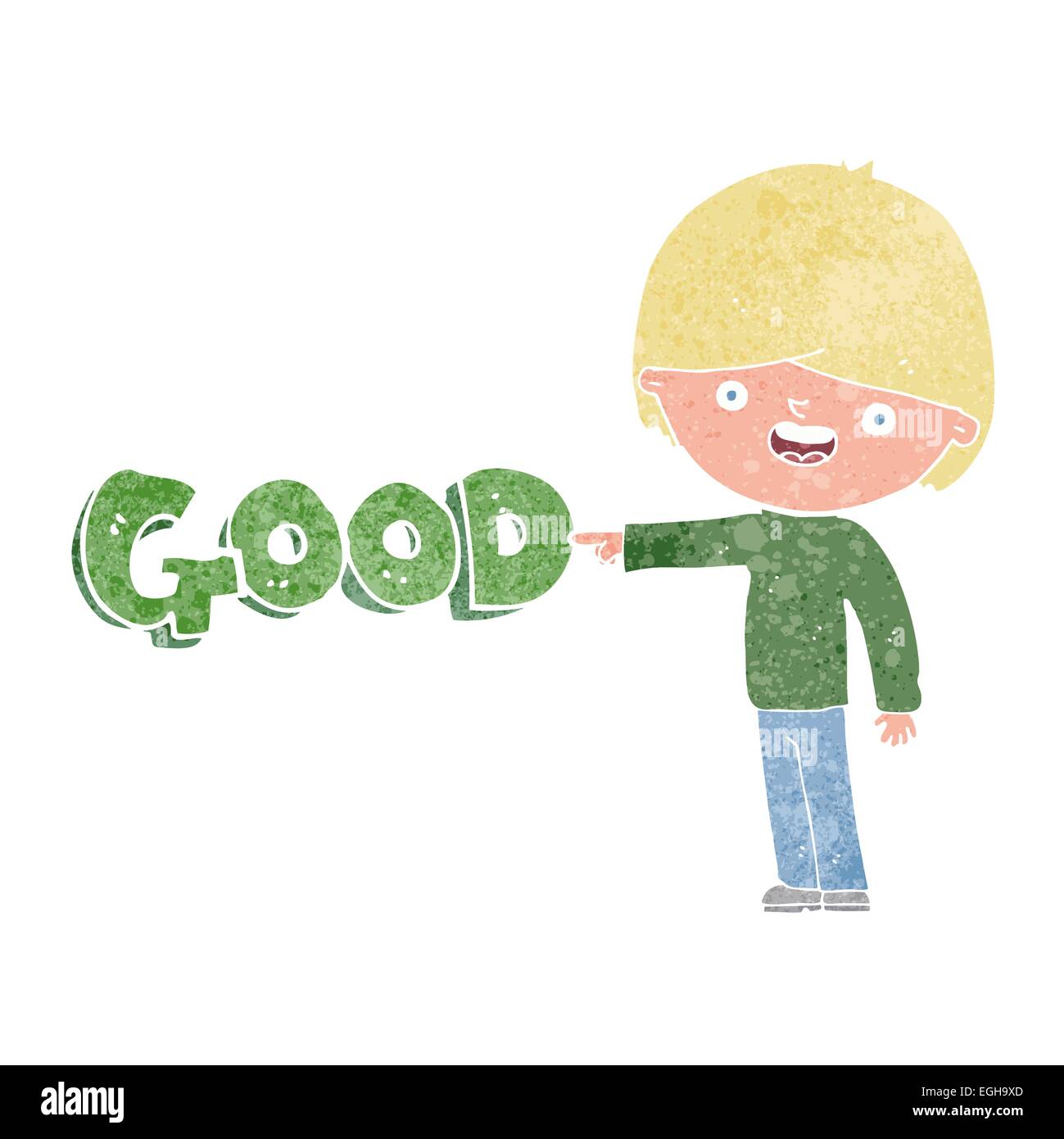 cartoon man pointing out the good Stock Vector Image & Art - Alamy