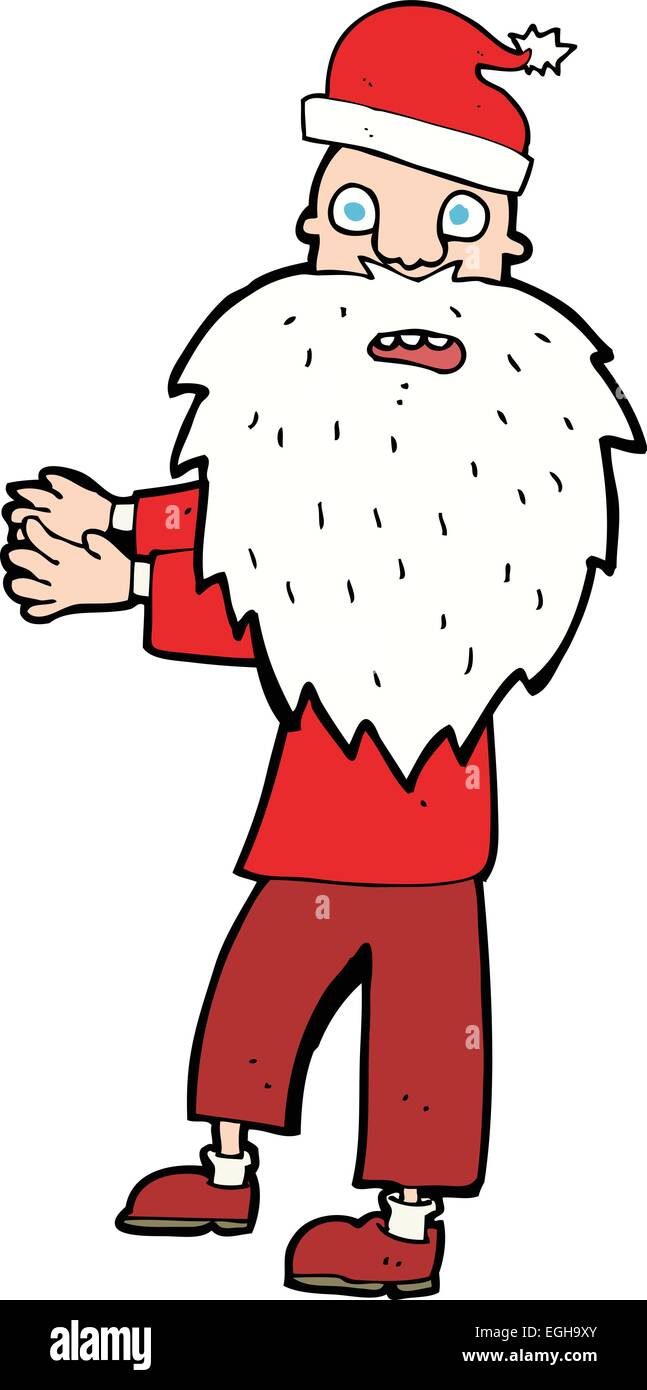 cartoon man in santa hat Stock Vector Image & Art - Alamy