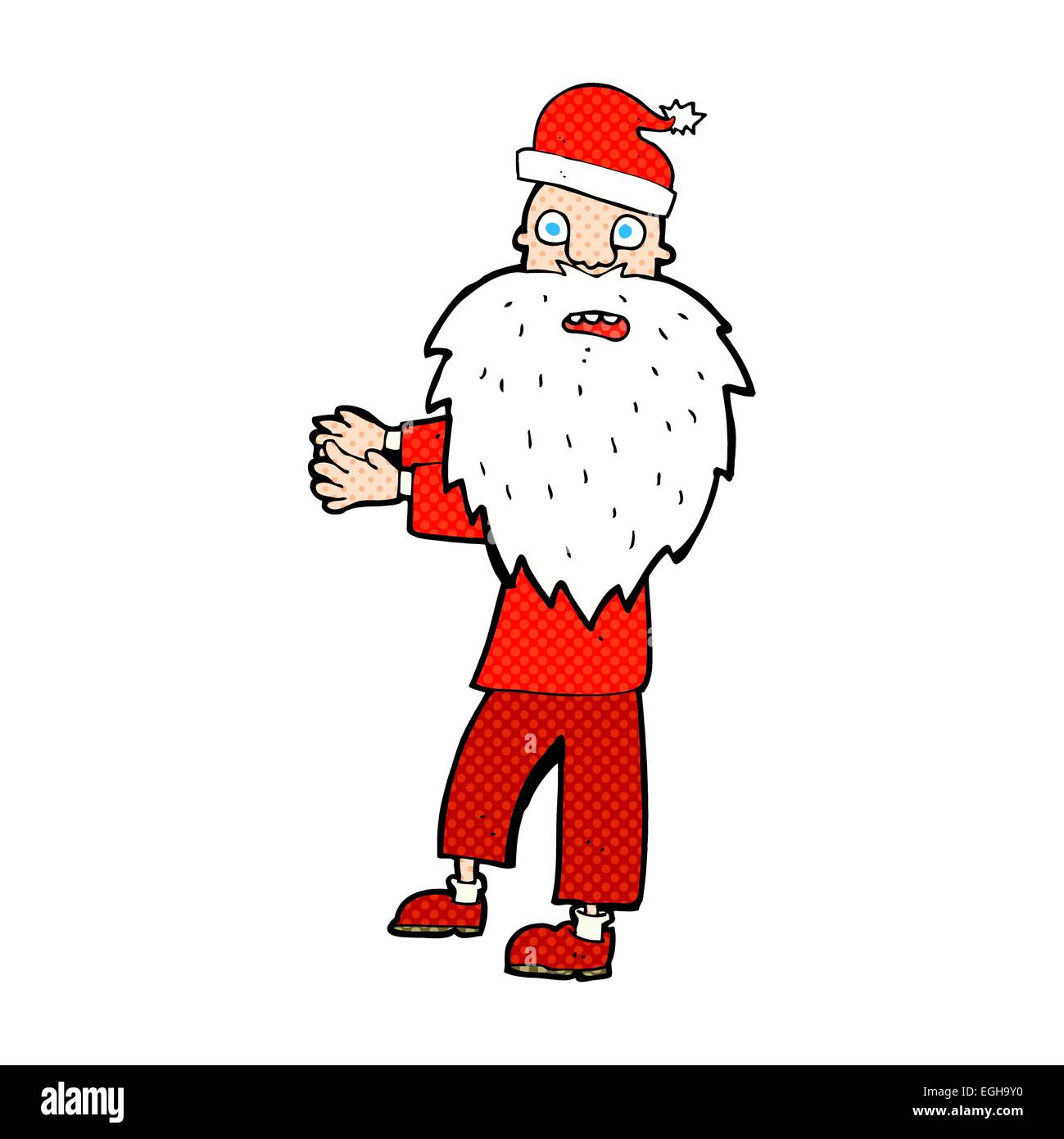 cartoon man in santa hat Stock Vector Image & Art - Alamy