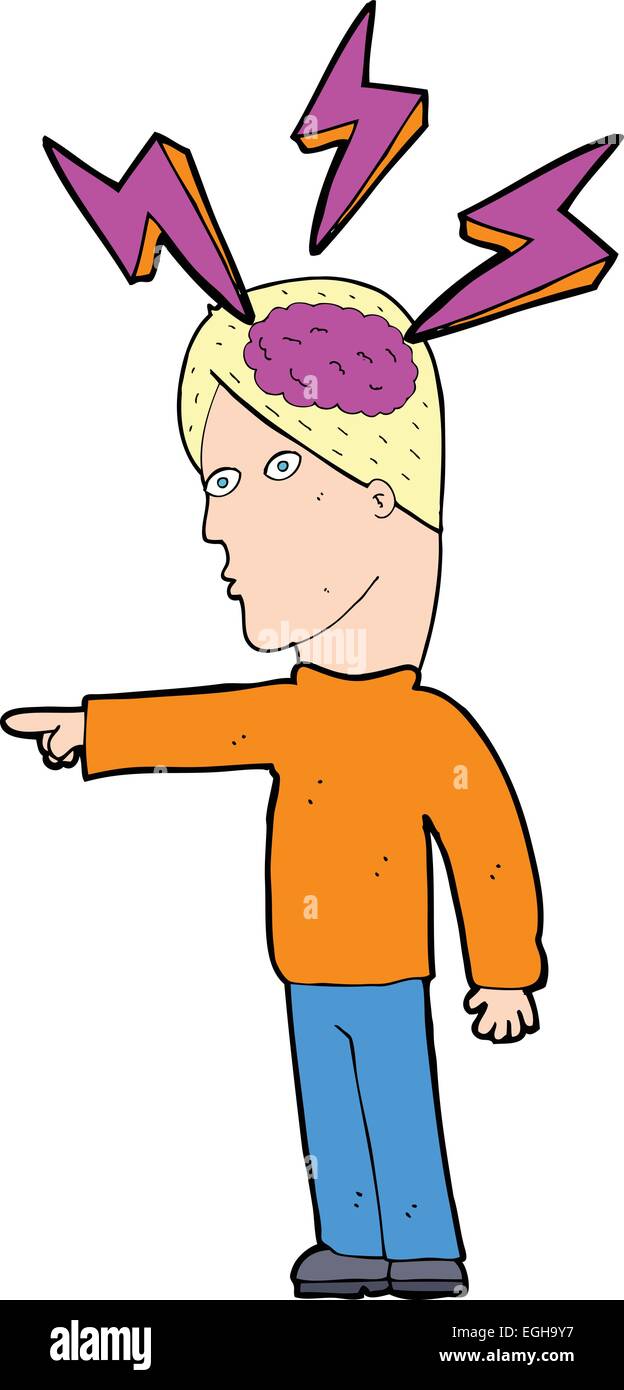 cartoon clever man Stock Vector Image & Art - Alamy