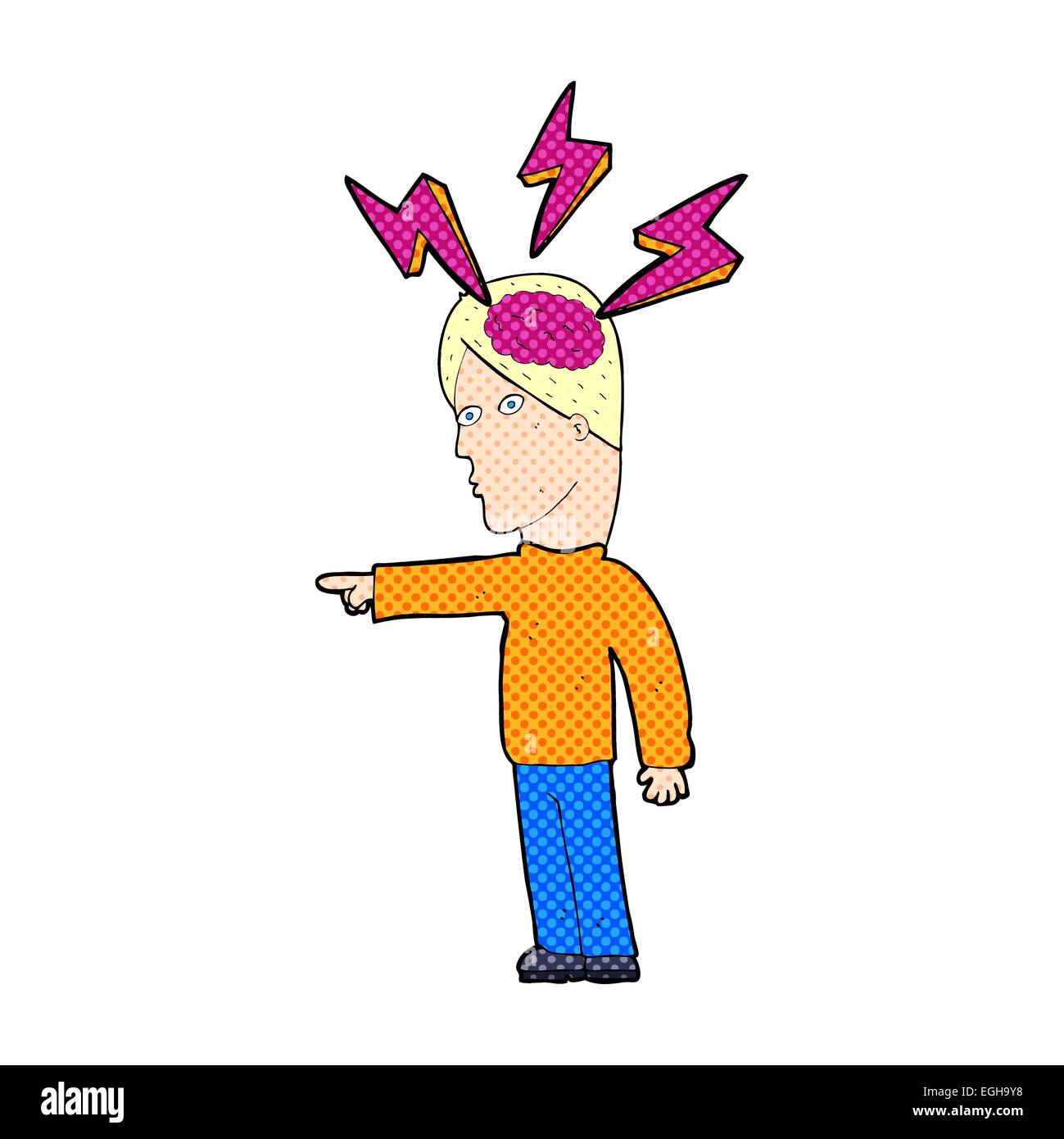 cartoon clever man Stock Vector Image & Art - Alamy