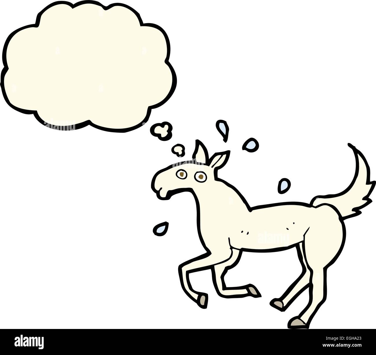Cartoon horse sweating bubble hi-res stock photography and images - Alamy