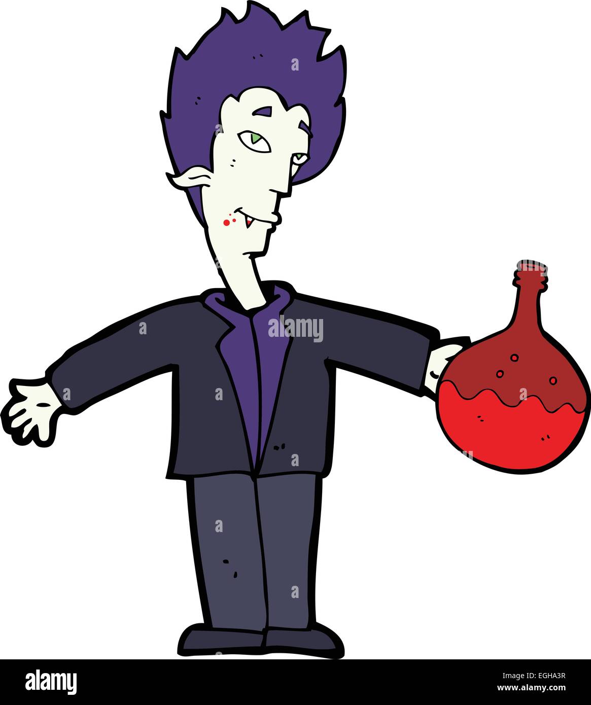 cartoon vampire drinking blood Stock Vector Image & Art - Alamy