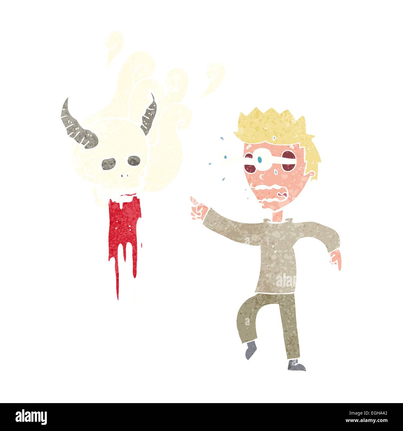 cartoon man haunted by ghost Stock Vector Image & Art - Alamy