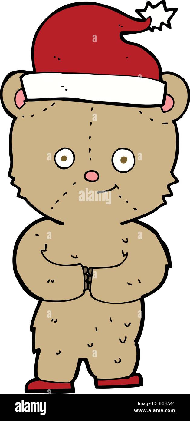 cartoon christmas teddy bear Stock Vector Image & Art - Alamy