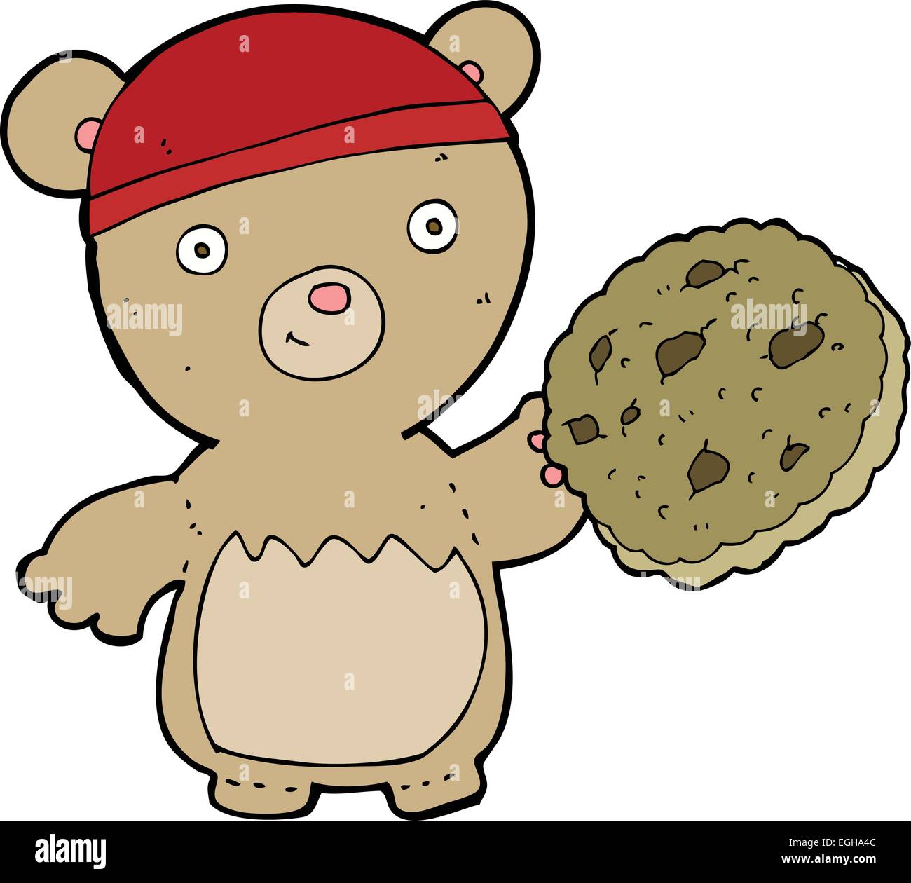 cartoon teddy bear with cookie Stock Vector Image & Art - Alamy
