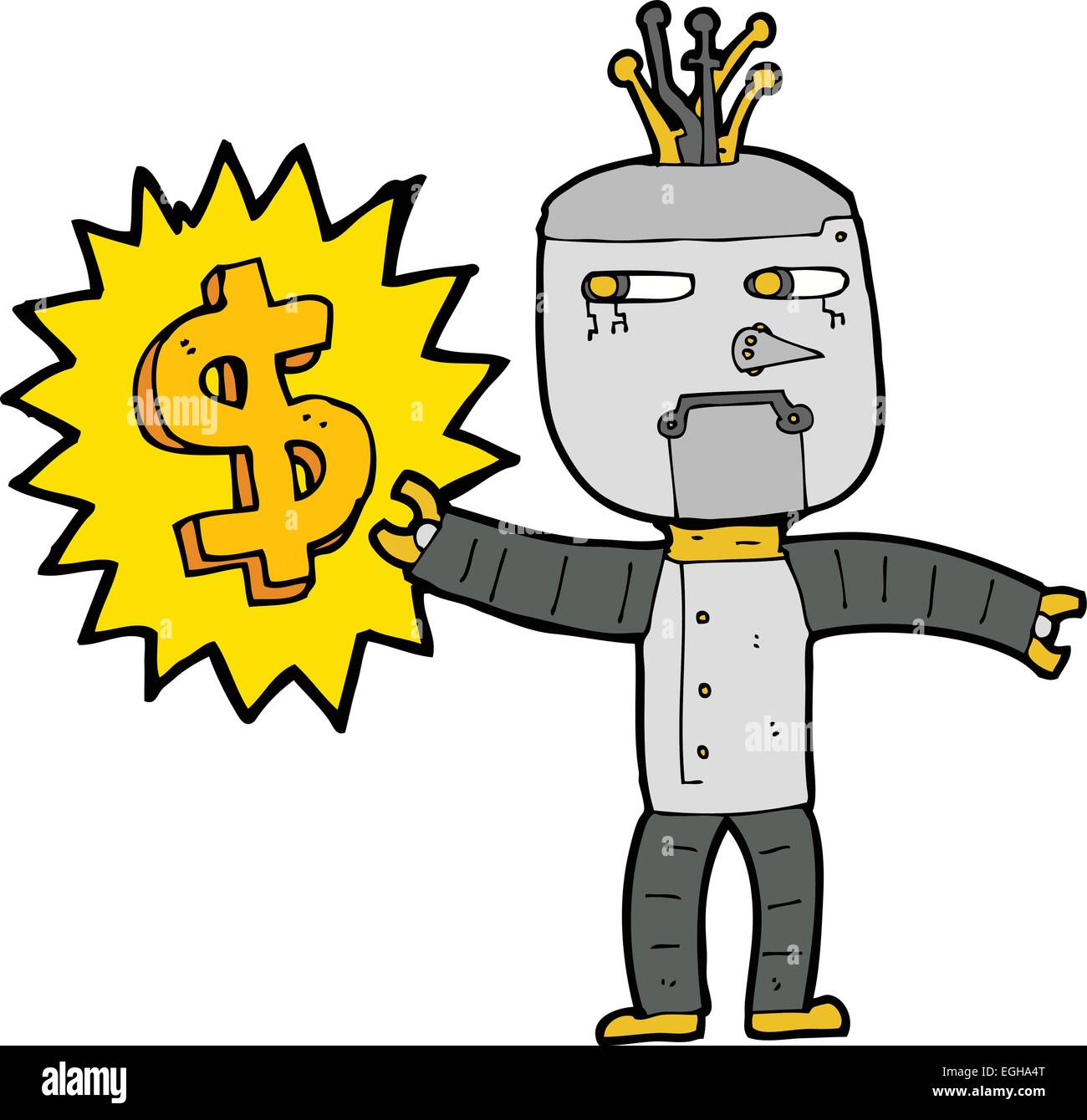 Robot money hand Stock Vector Images - Alamy