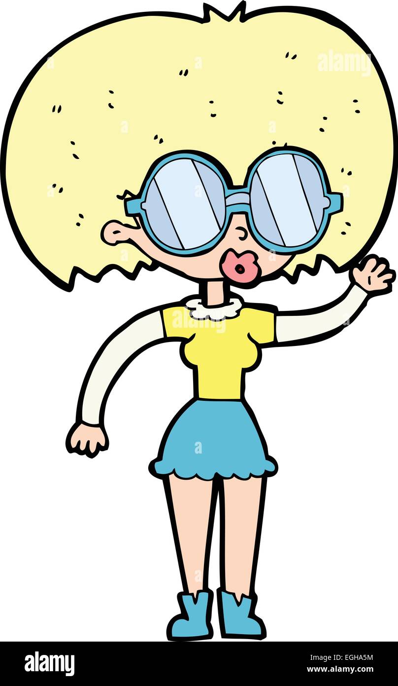 cartoon woman wearing spectacles Stock Vector Image & Art - Alamy