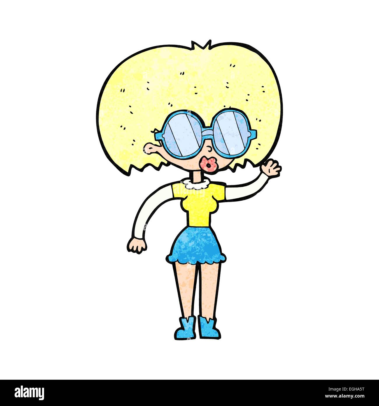 cartoon woman wearing spectacles Stock Vector Image & Art - Alamy