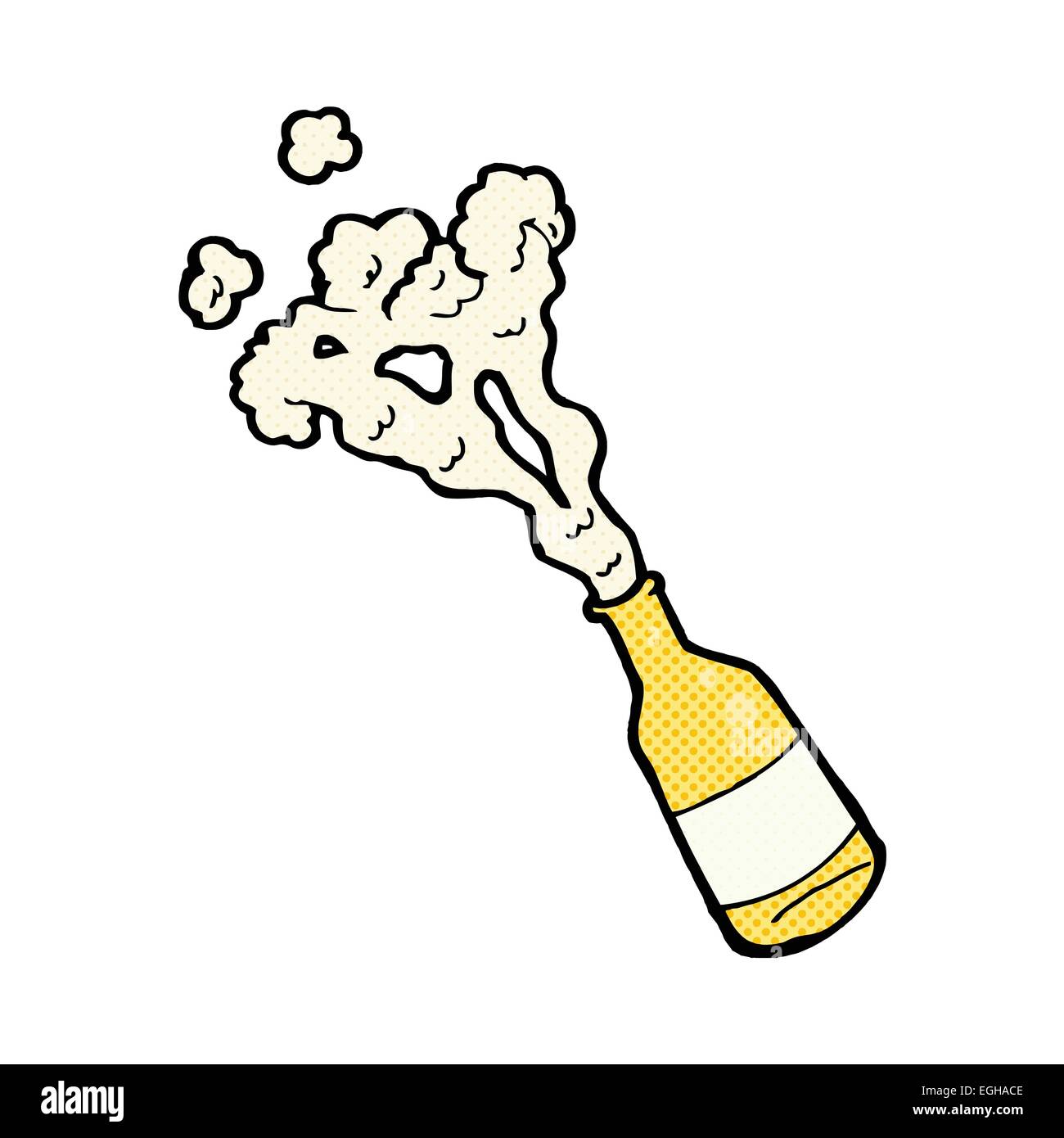 retro comic book style cartoon beer bottle Stock Vector Image & Art - Alamy