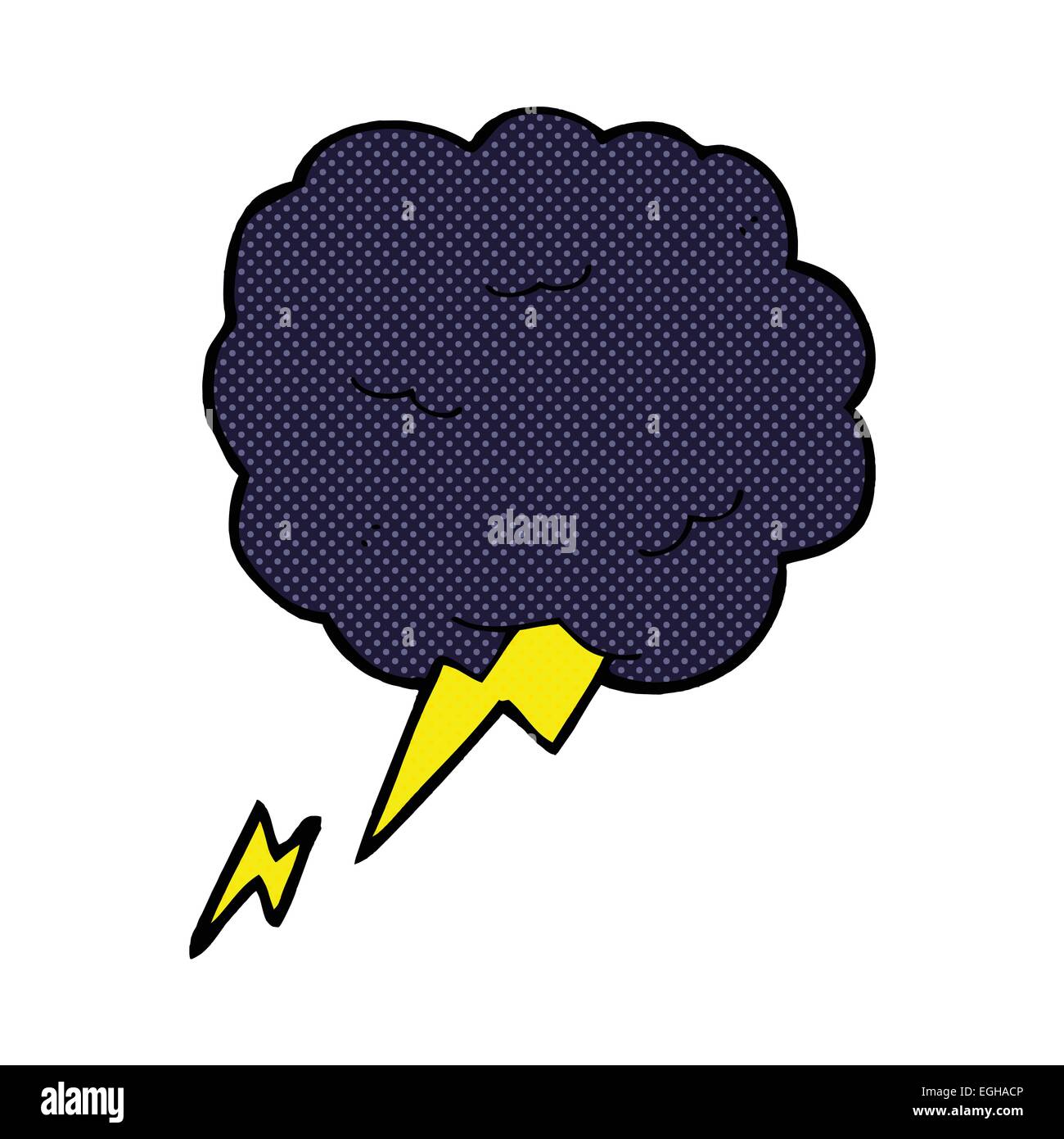 retro comic book style cartoon thundercloud symbol Stock Vector Image ...