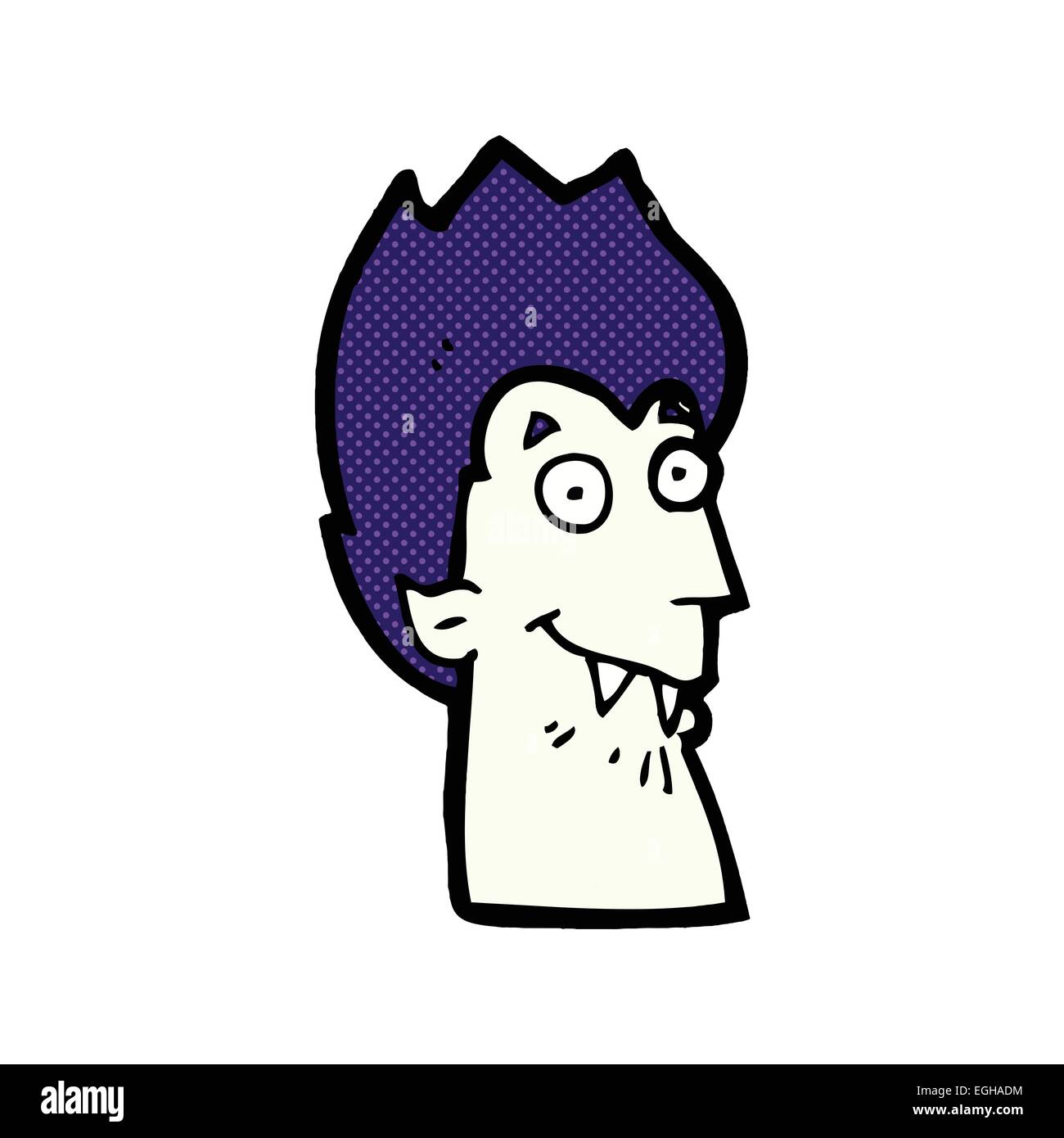 retro comic book style cartoon vampire head Stock Vector Image & Art ...