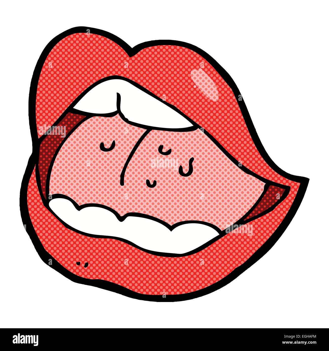 retro comic book style cartoon open mouth Stock Vector Image & Art - Alamy