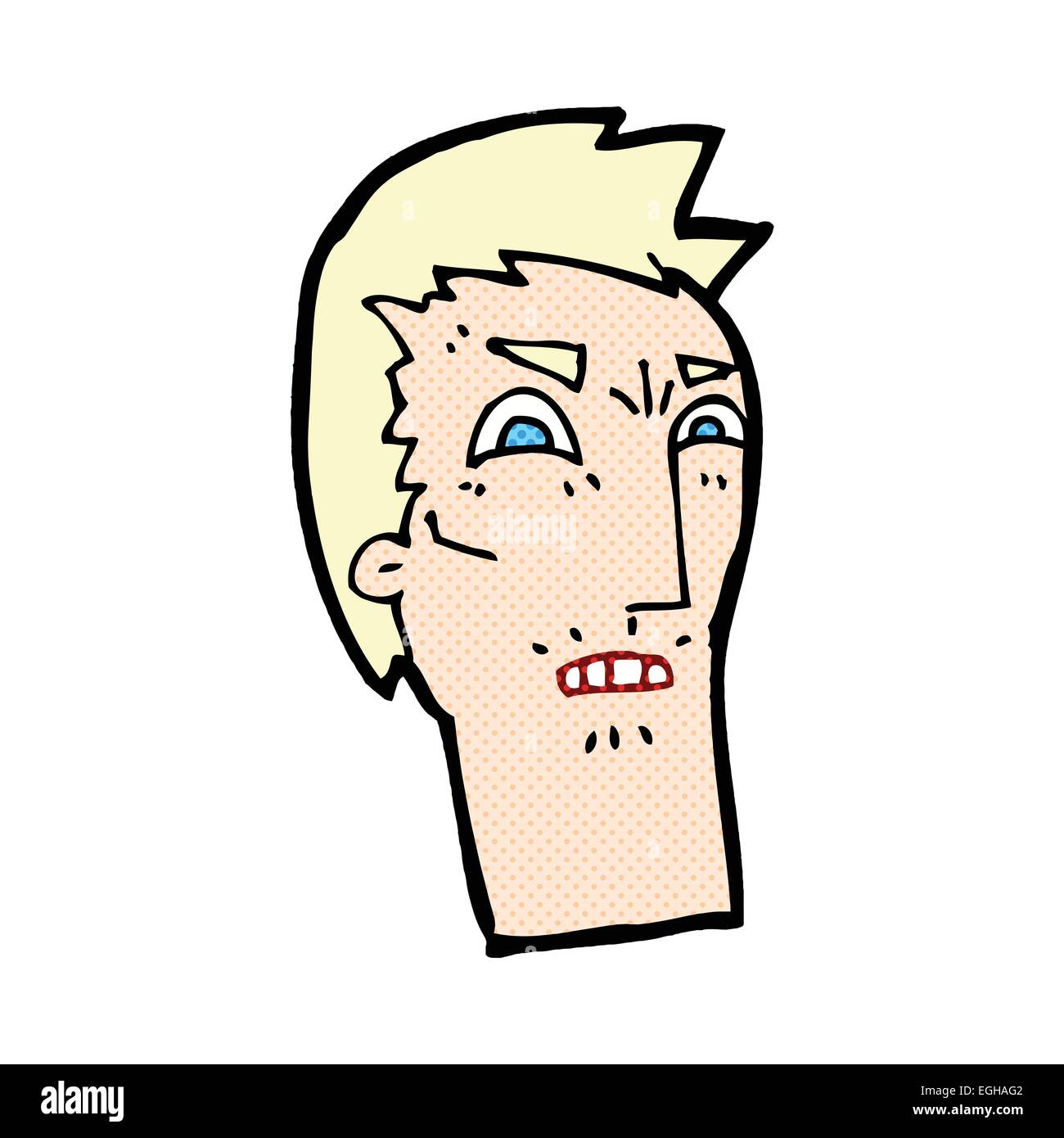 retro comic book style cartoon angry face Stock Vector Image & Art - Alamy