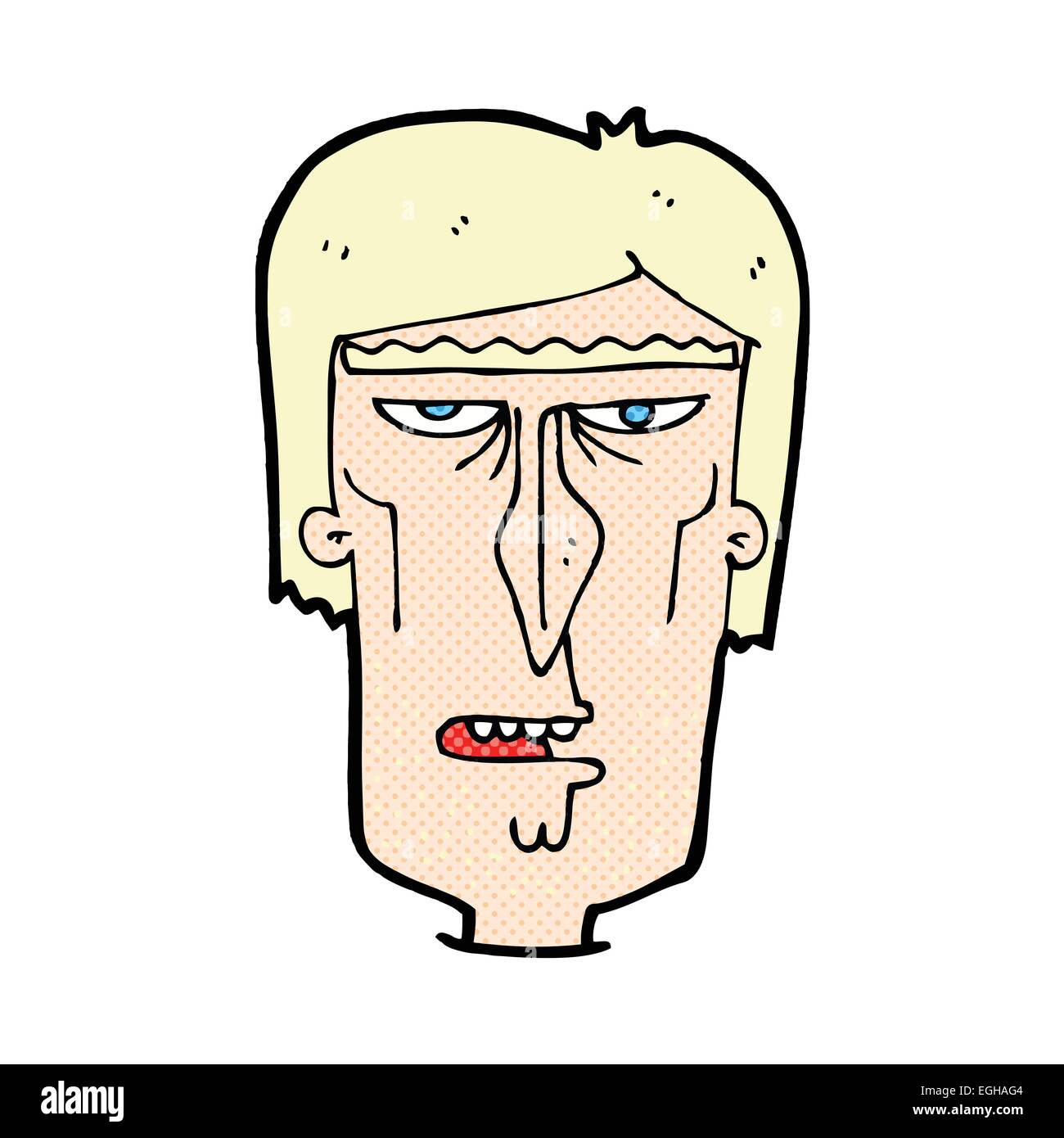 retro comic book style cartoon angry face Stock Vector Image & Art - Alamy