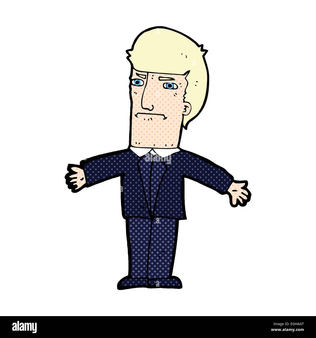 retro comic book style cartoon annoyed boss Stock Vector Image & Art ...