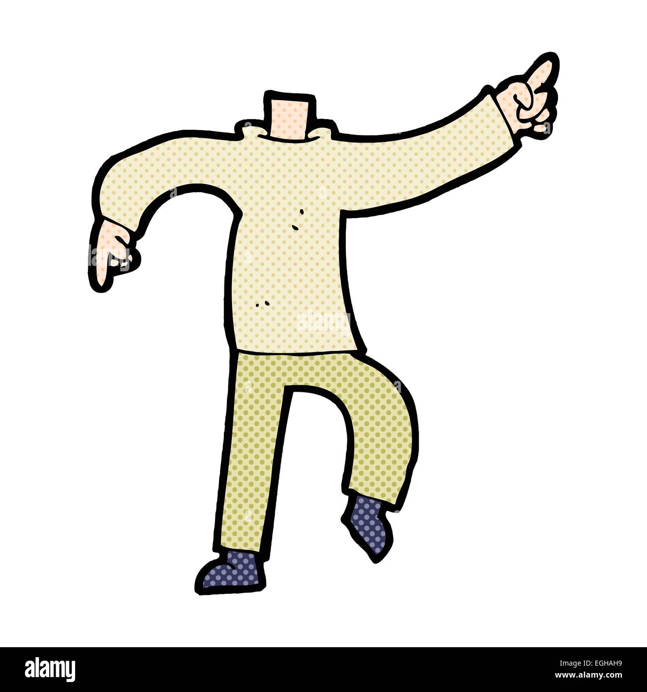 retro comic book style cartoon pointing body (mix and match retro comic ...