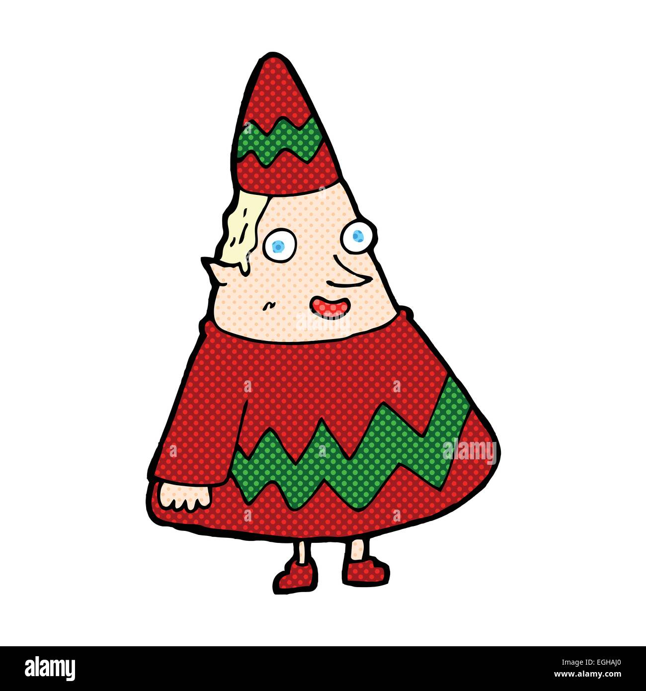 retro comic book style cartoon elf Stock Vector Image & Art - Alamy