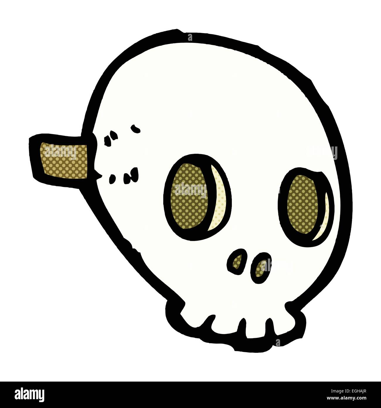 retro comic book style cartoon skull mask Stock Vector Image & Art - Alamy