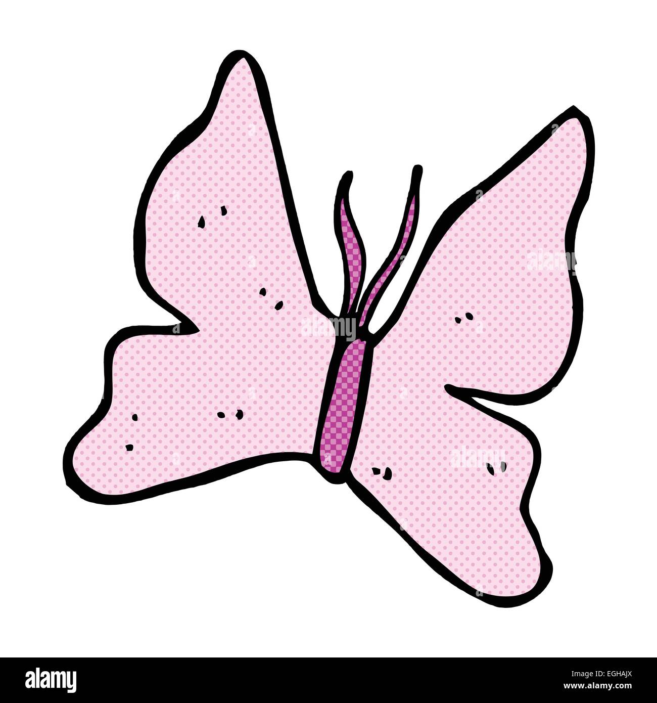 retro comic book style cartoon butterfly symbol Stock Vector Image ...