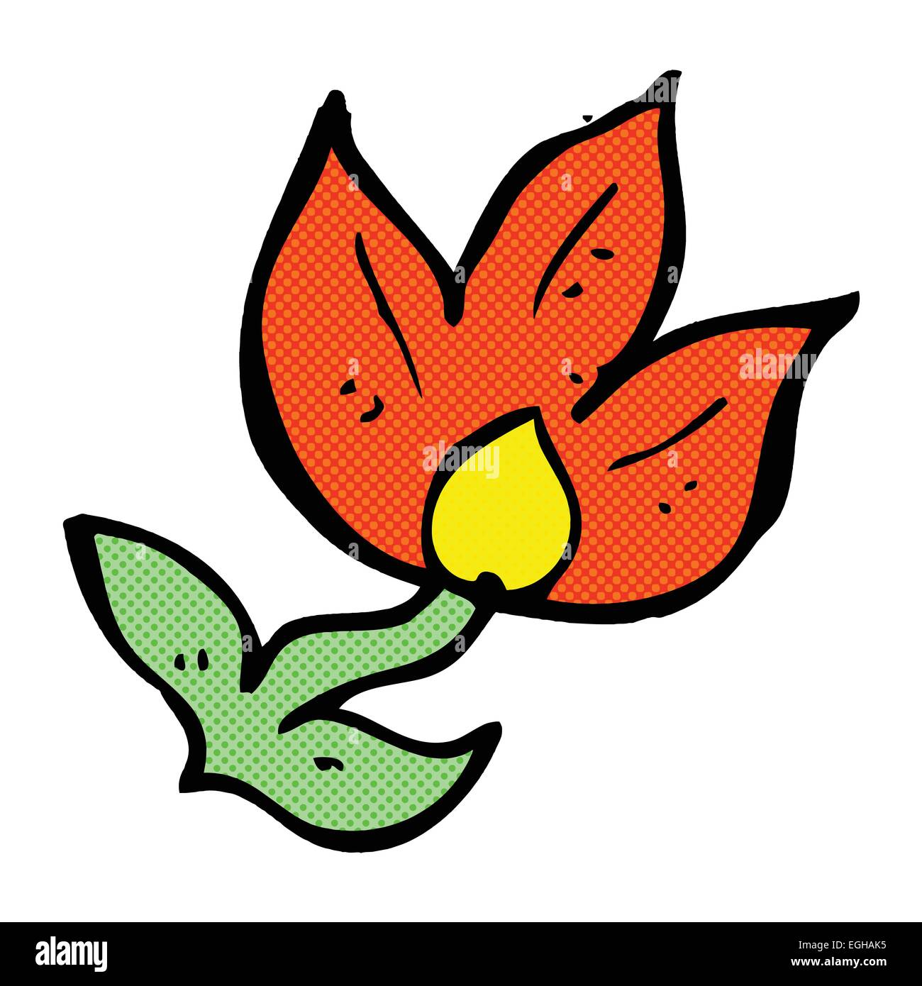 retro comic book style cartoon flower Stock Vector Image & Art - Alamy