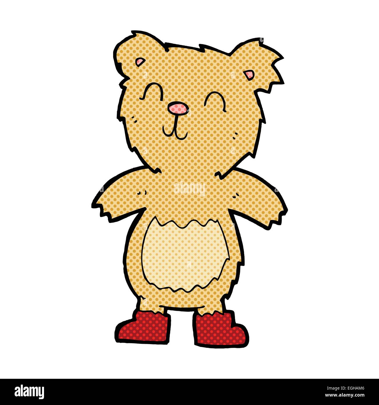 retro comic book style cartoon teddy bear Stock Vector Image & Art - Alamy