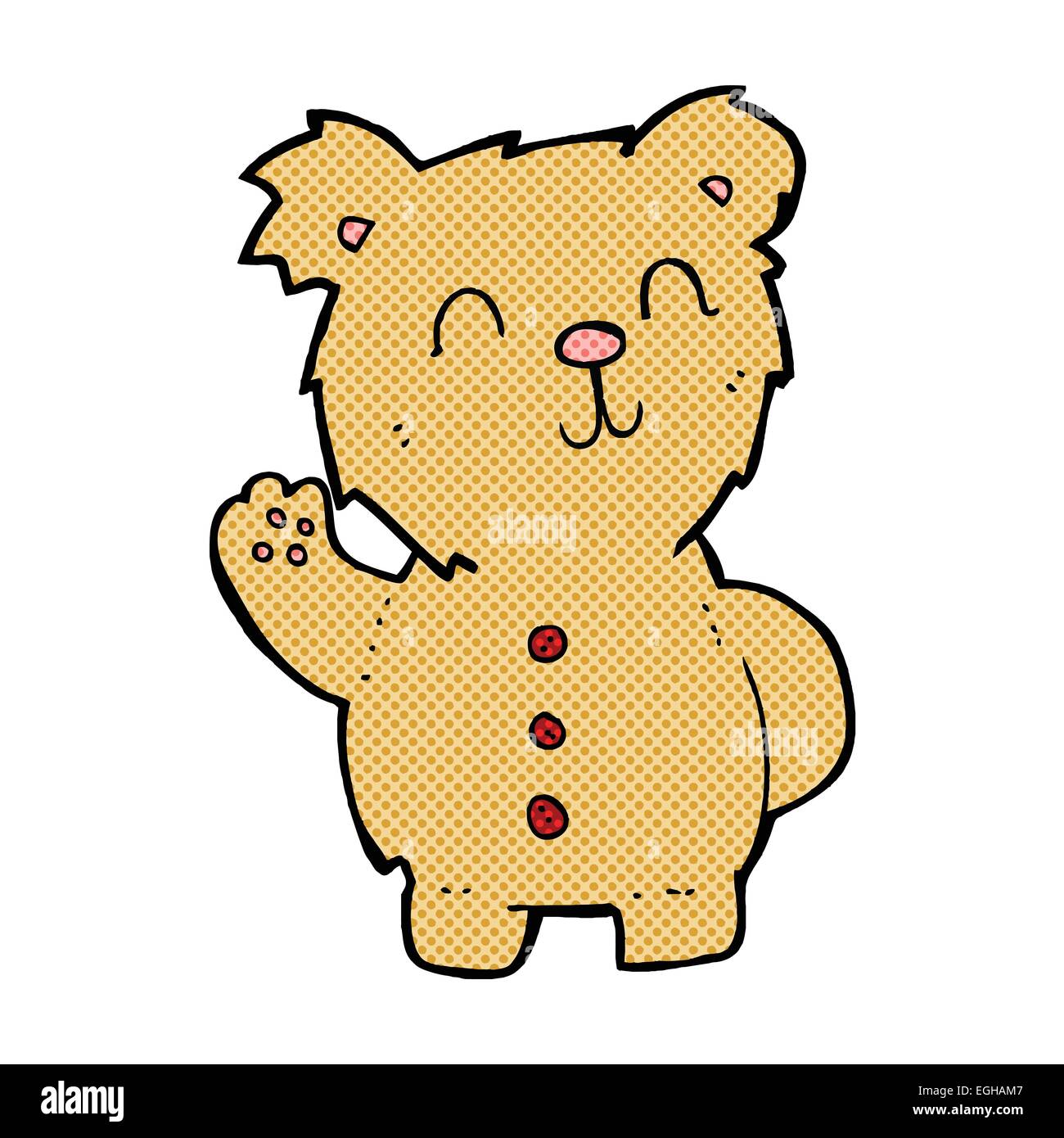 retro comic book style cartoon teddy bear Stock Vector Image & Art - Alamy