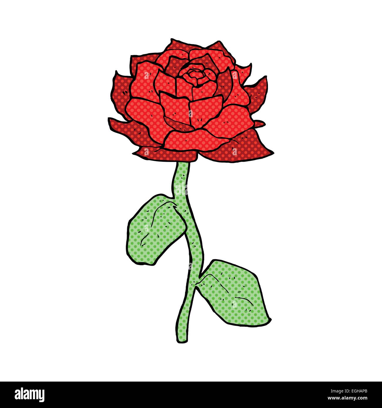 rose retro comic book style cartoon Stock Vector Image & Art - Alamy