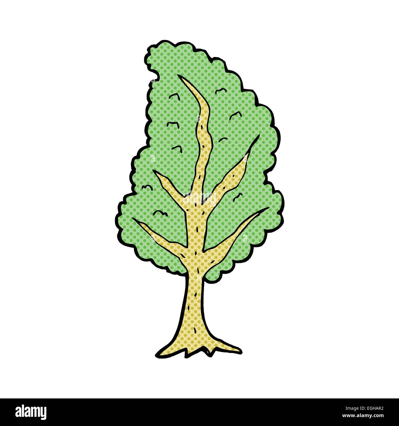 retro comic book style cartoon tree Stock Vector Image & Art - Alamy