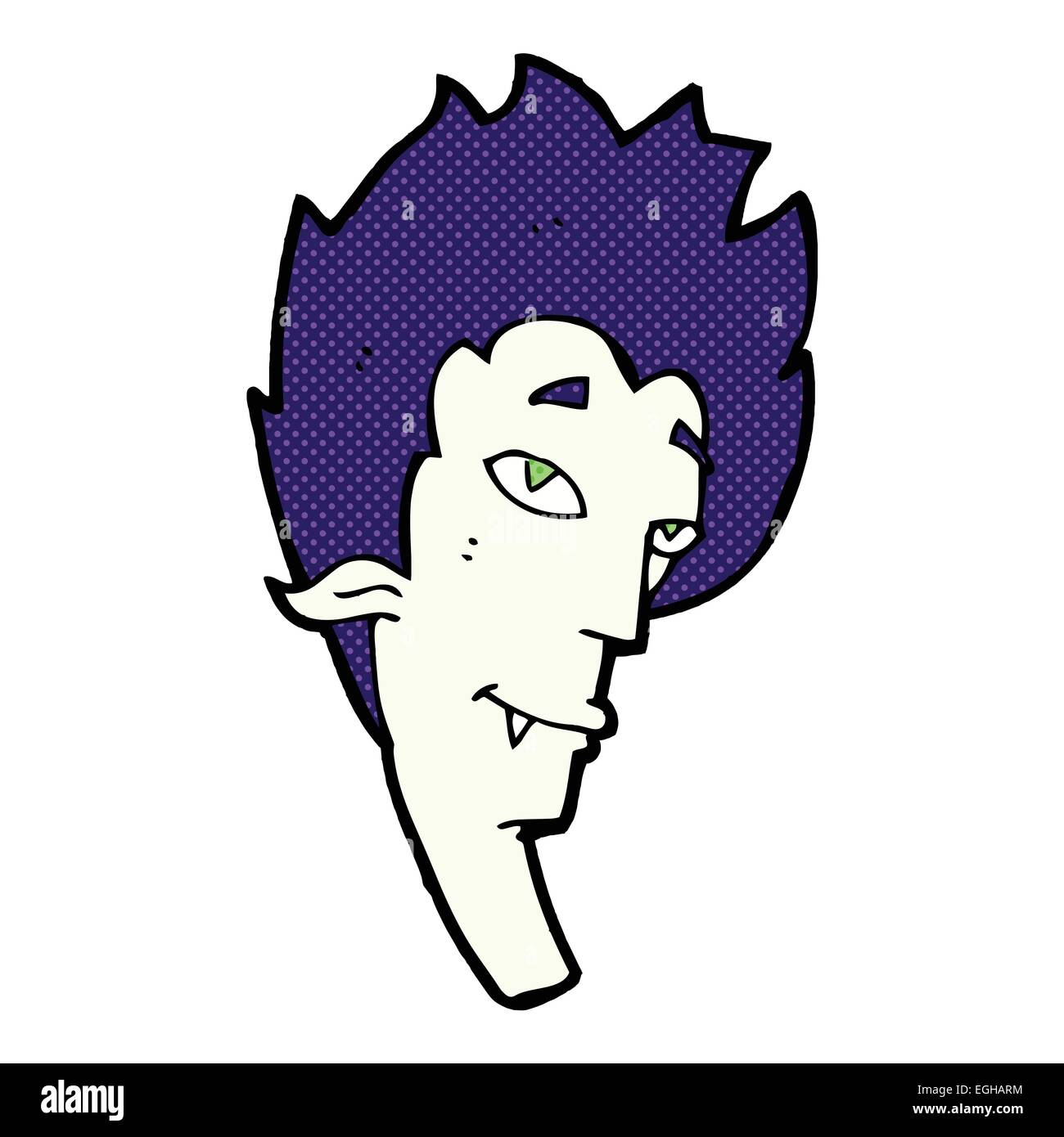 retro comic book style cartoon vampire head Stock Vector Image & Art ...