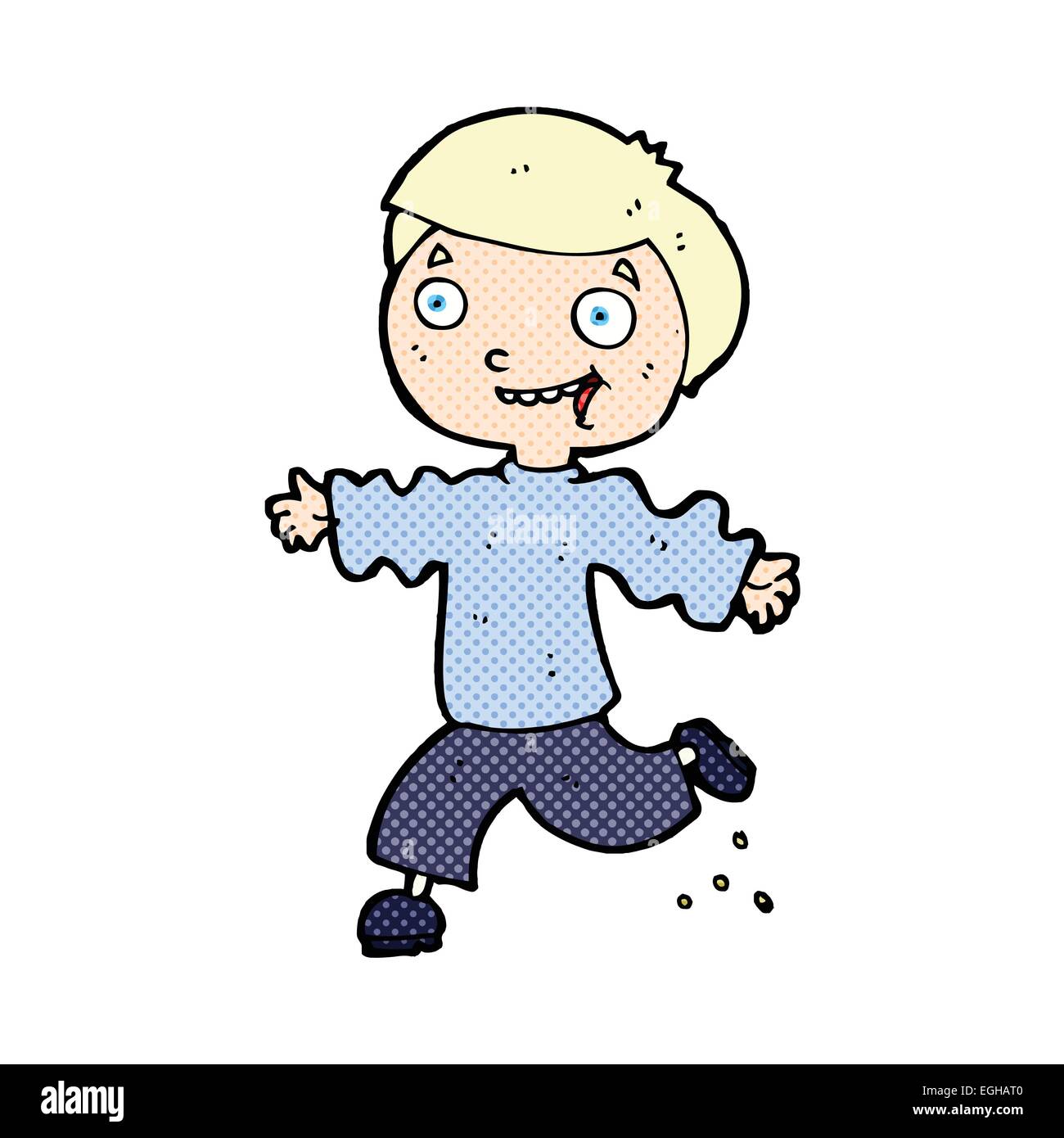 retro comic book style cartoon excited boy Stock Vector Image & Art - Alamy