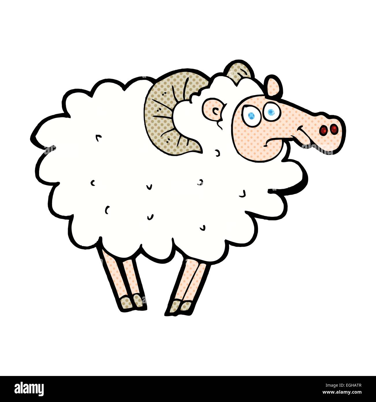 retro comic book style cartoon ram Stock Vector Image & Art - Alamy