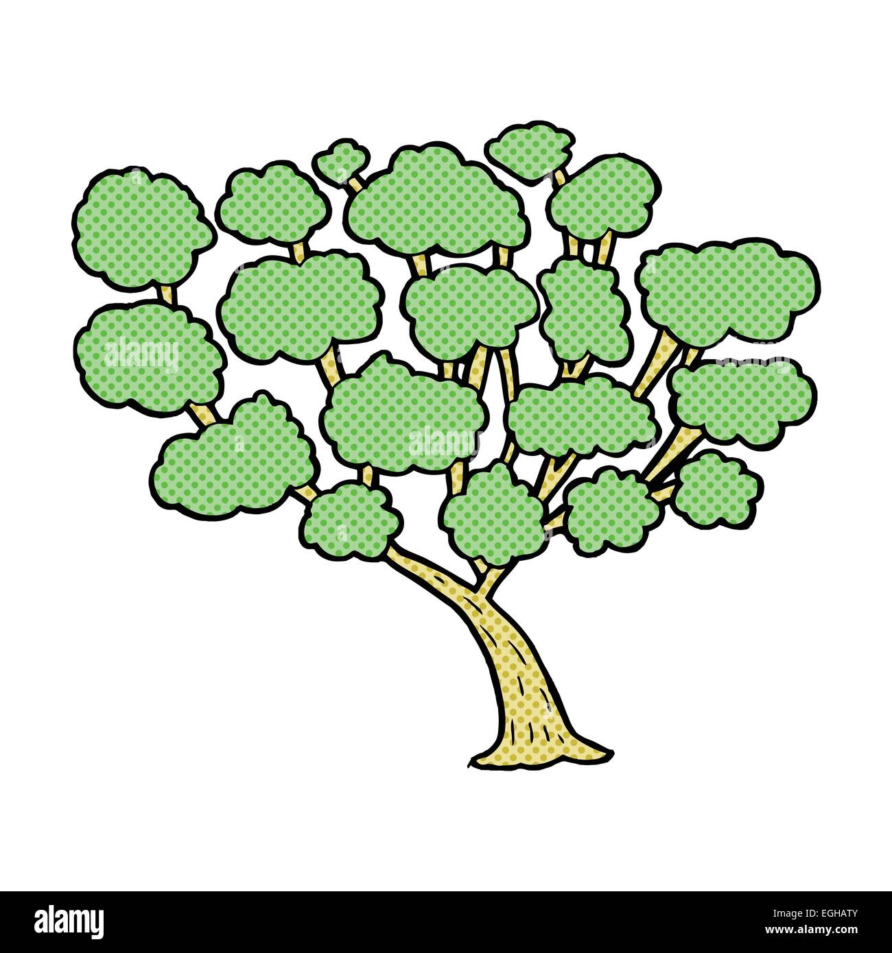 retro comic book style cartoon tree Stock Vector Image & Art - Alamy